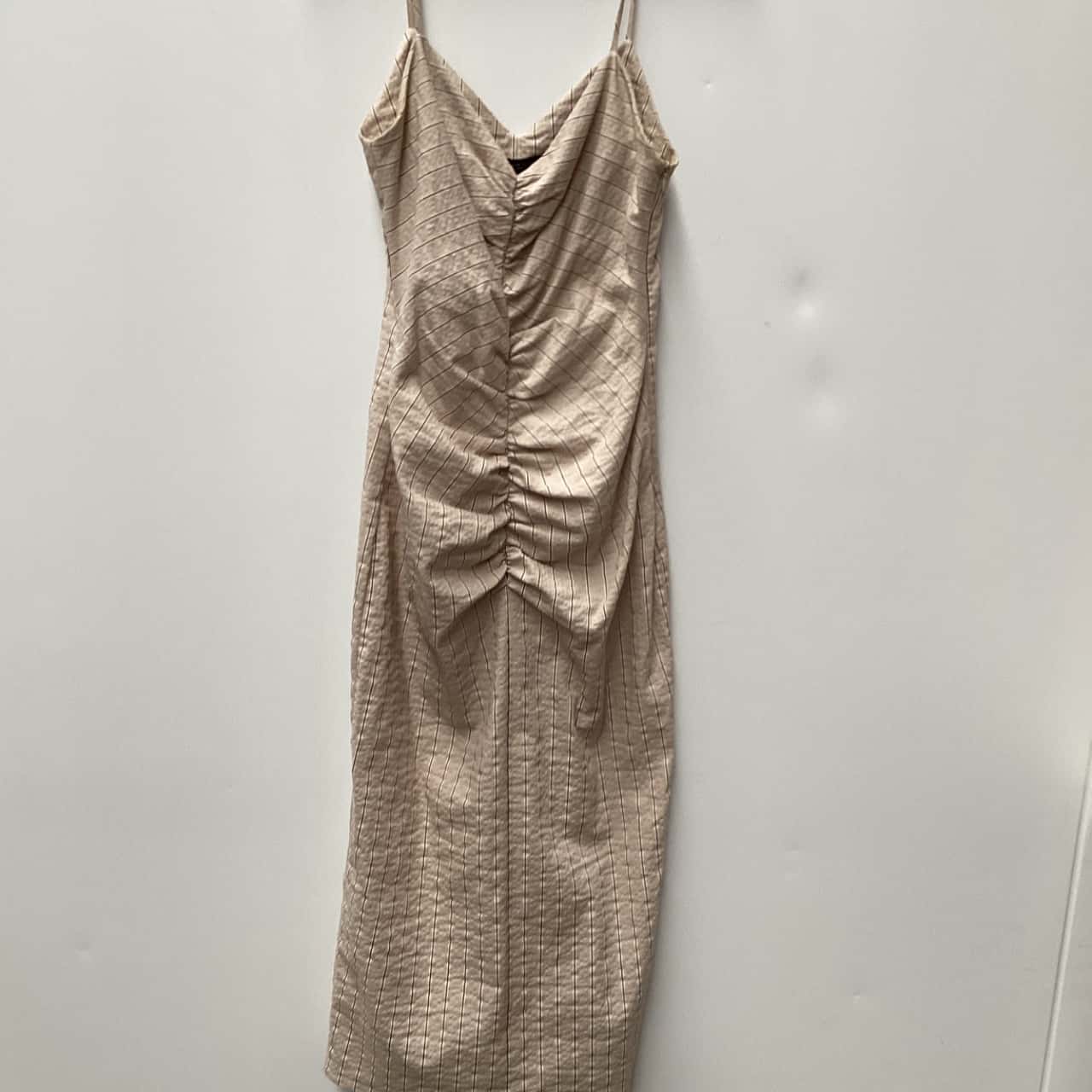 Zara Womens Shoestring Strap Brown / Cream / White