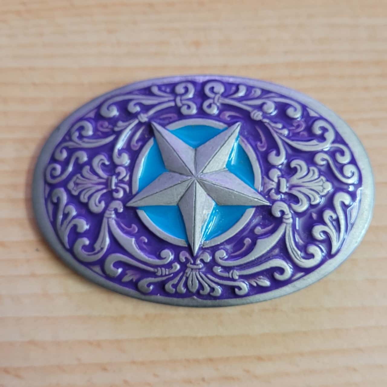 Men's Vintage Blue Belt Buckle