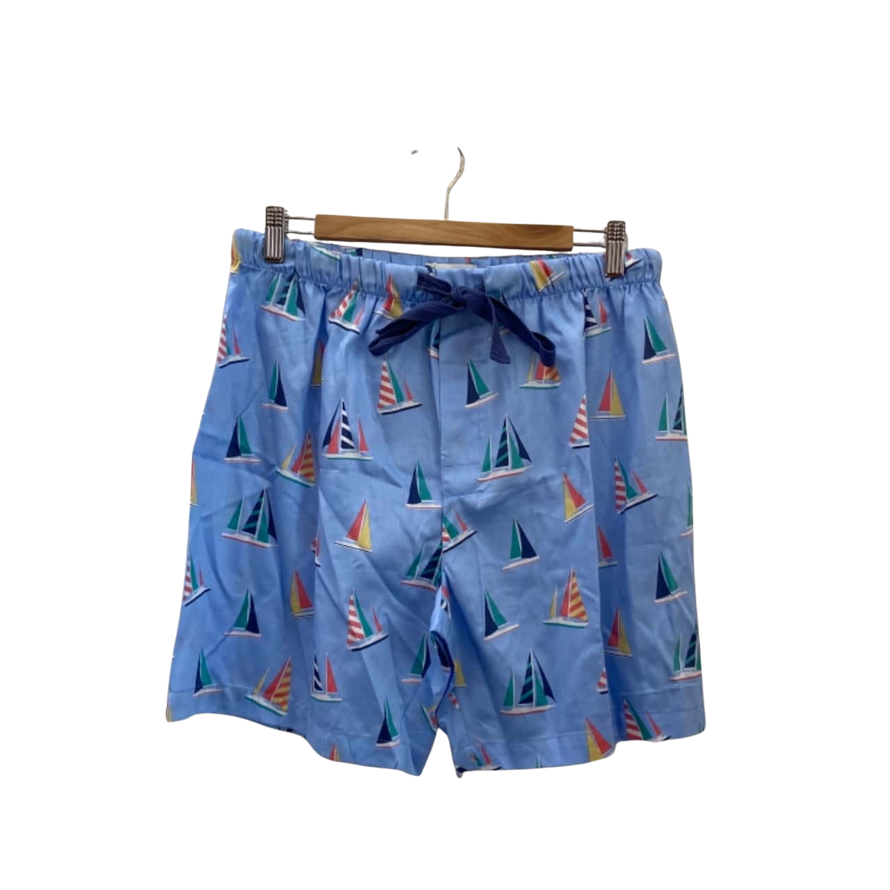 Peter Alexander Mens Pyjama Shorts Summer Size M Blue Yachts