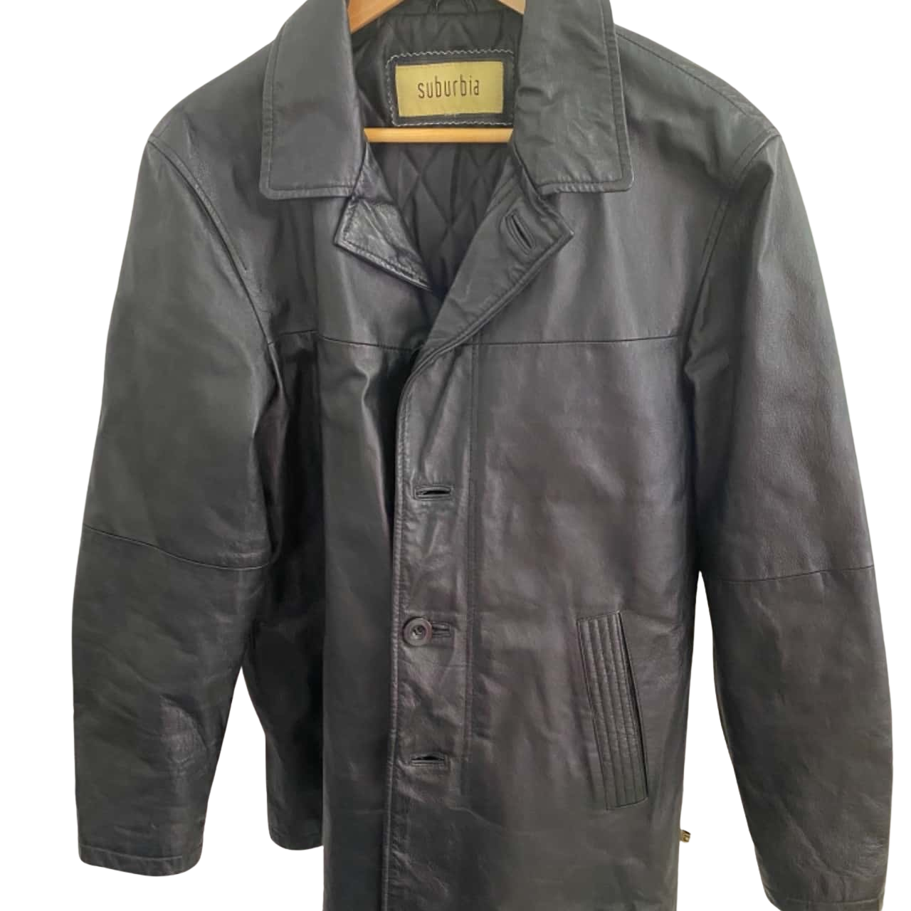 Suburbia Mens Size M Leather Jacket Black (s) - Used Good | Salvos Stores