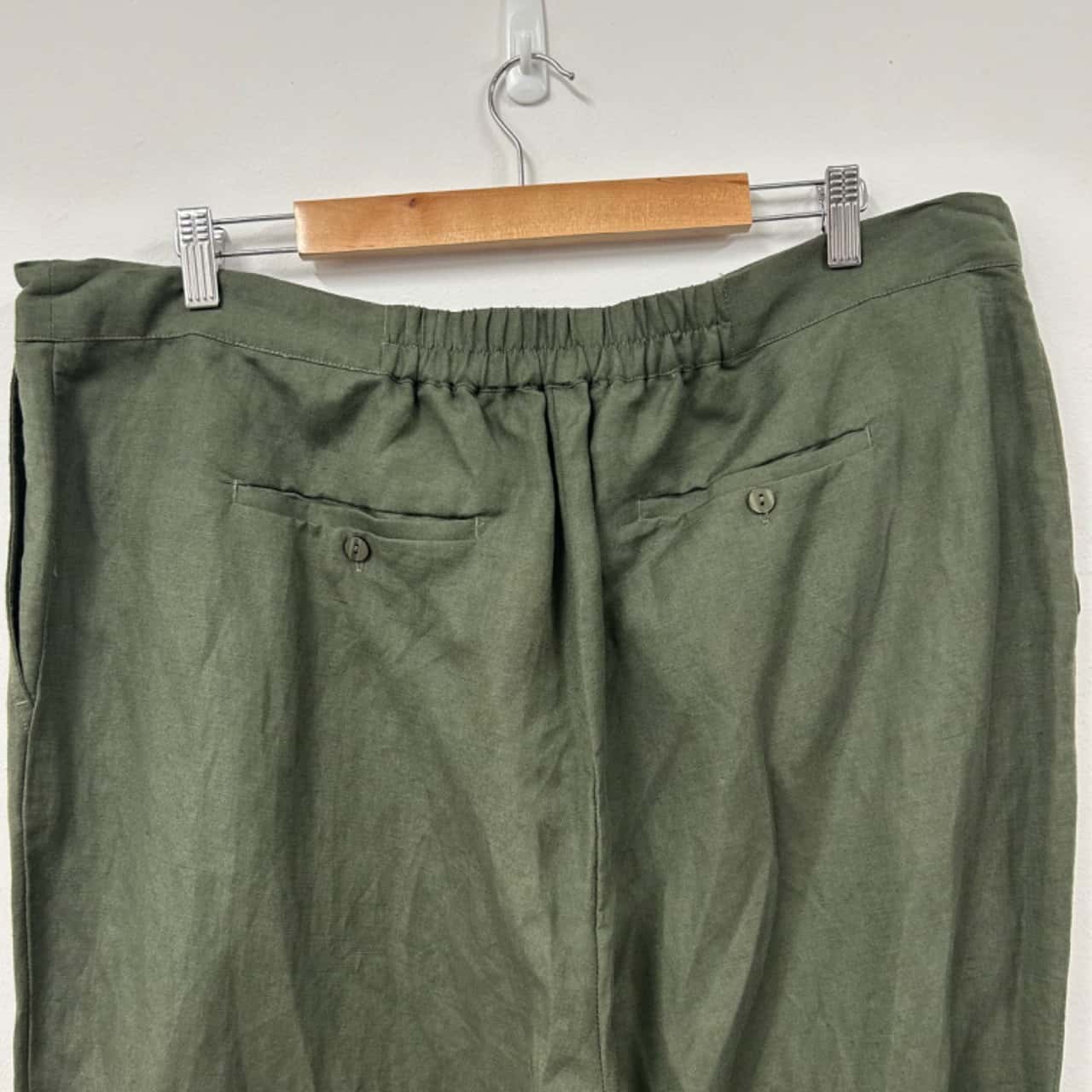 Basque Womens Size 18 Khaki Linen Pants (s)