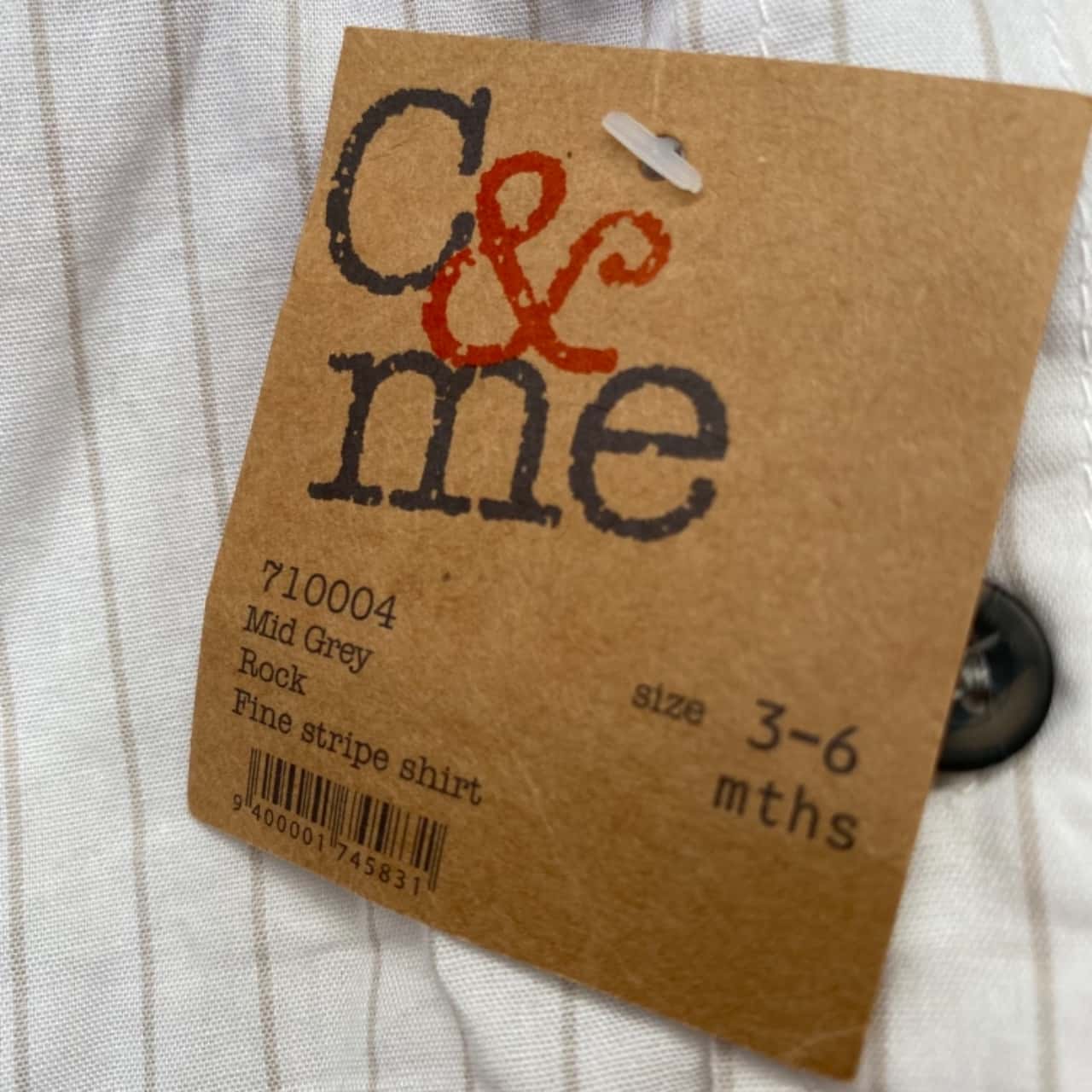 Charlie & Me Size 3-6m Striped / White shirt