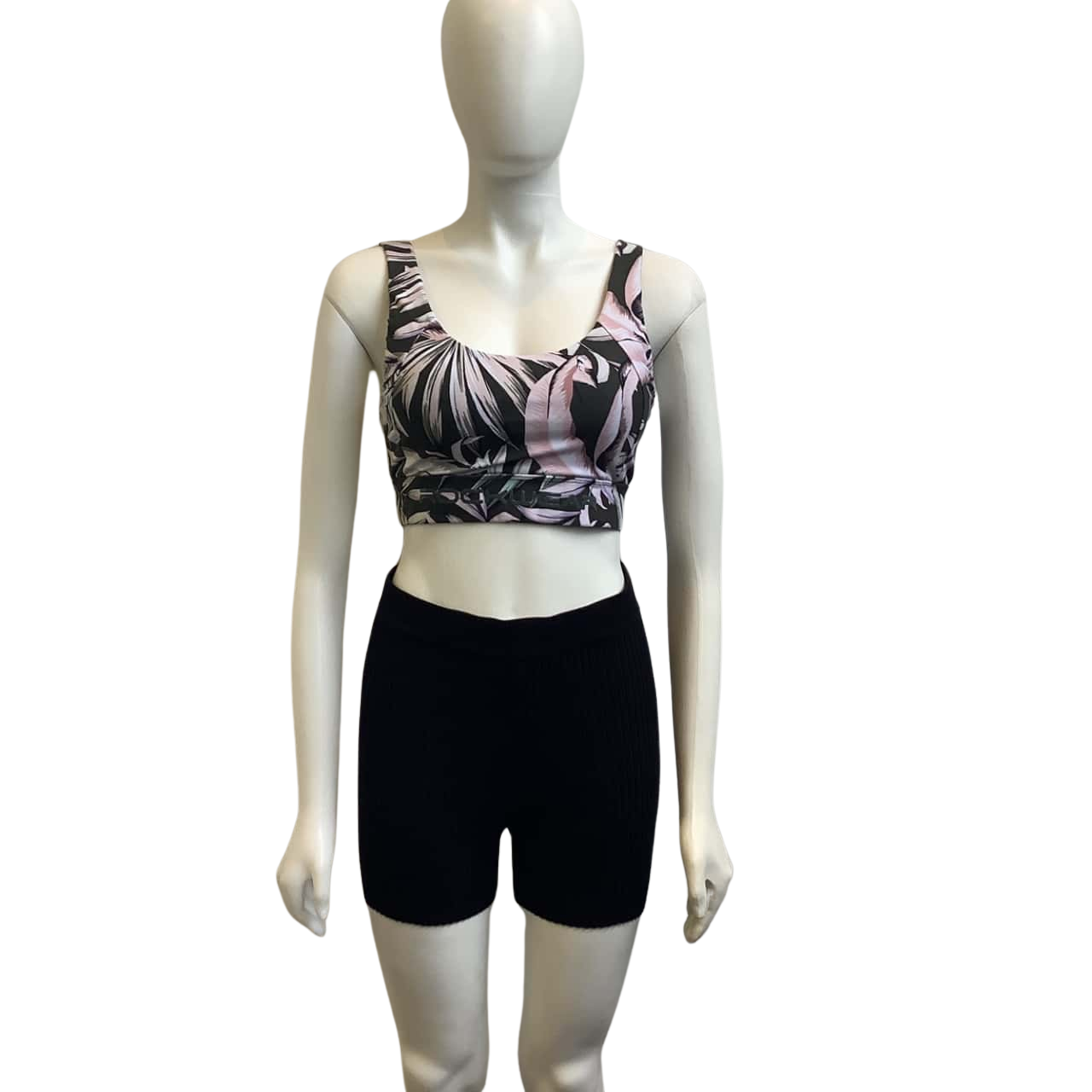 Rockwear Womens Size 12 Tropical Sports Bra Pink / Green(s)