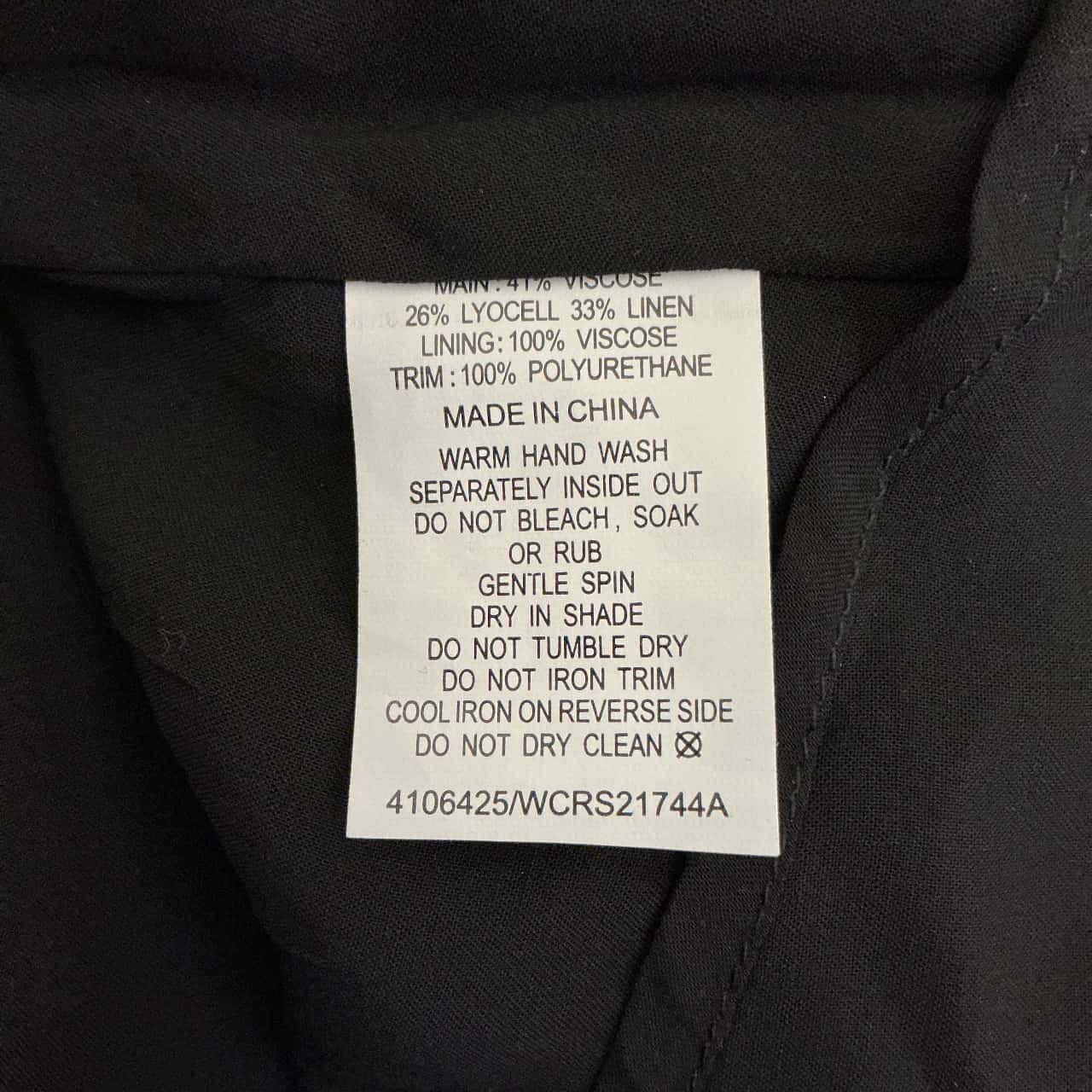 Wayne Cooper Womens Size 16 Maxi Dress Black