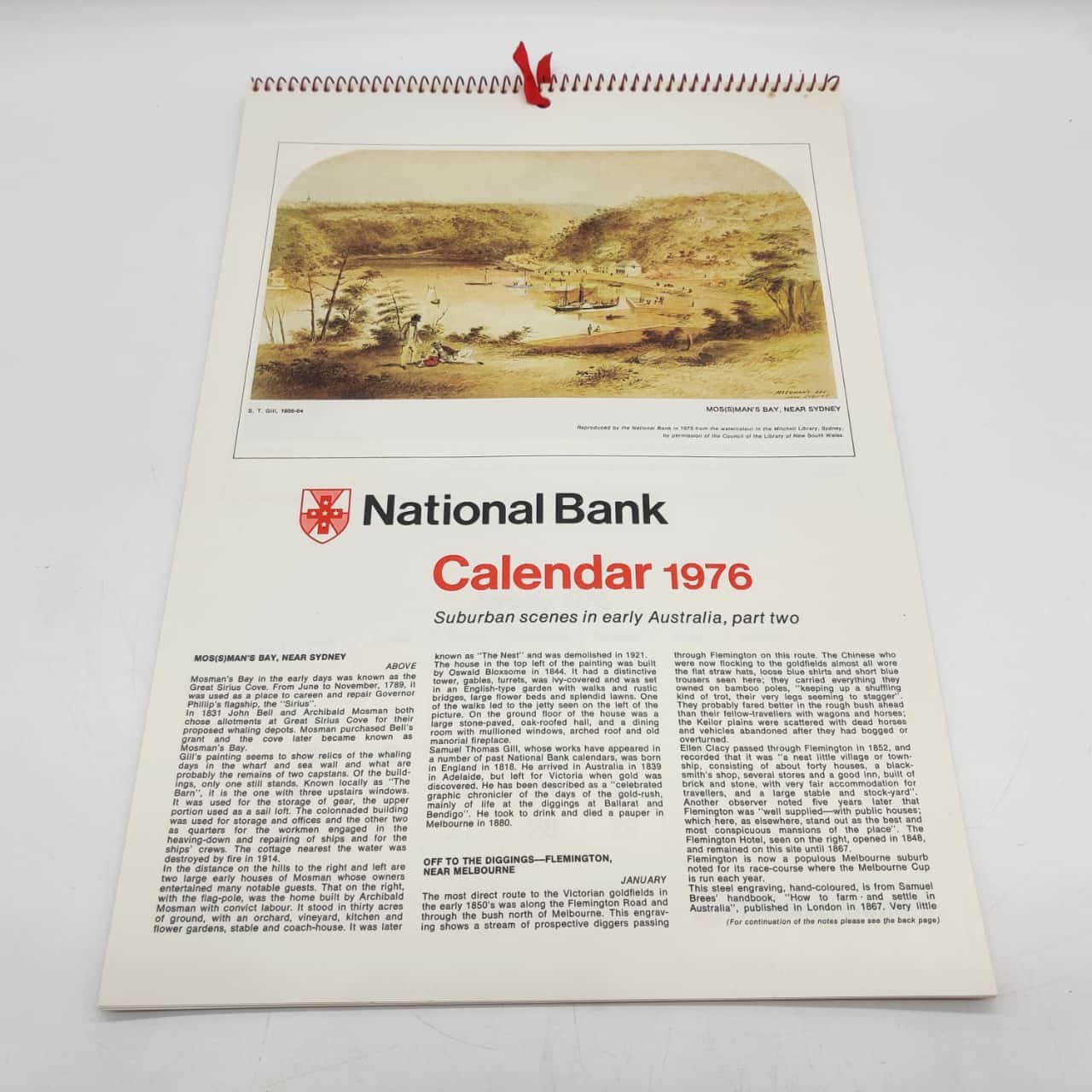 12 Vintage National Bank Calendars With Historical Australiana Themes(s)