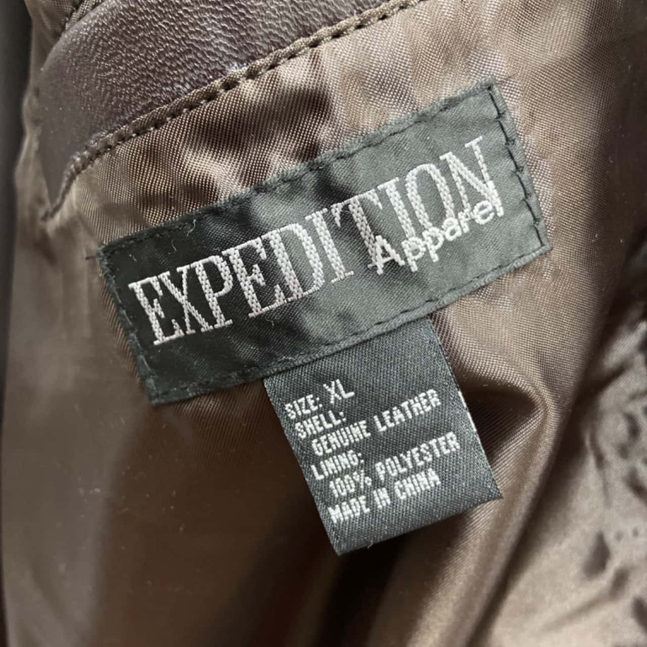 Expedition apparel, XL men’s leather jacket