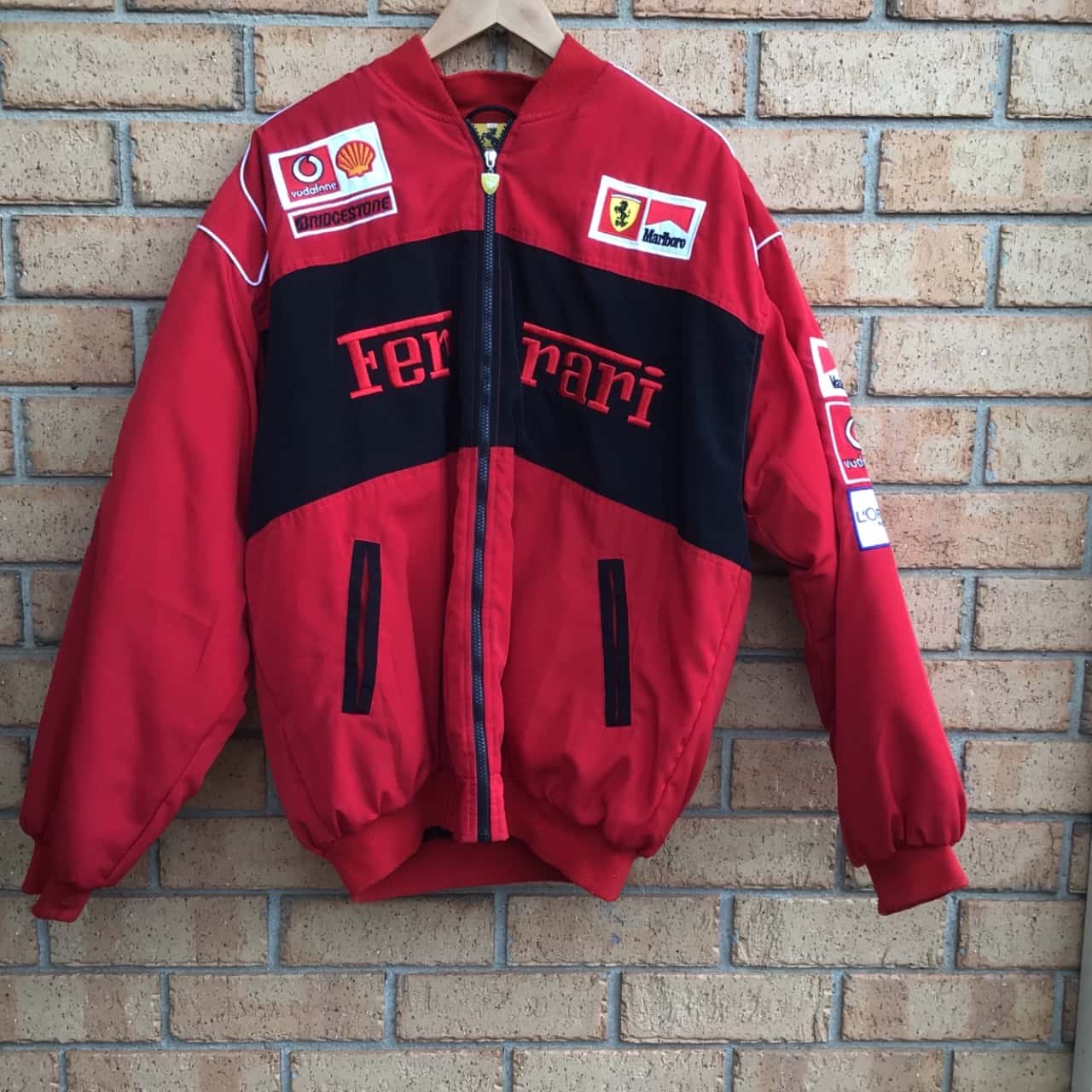 Mens FORMULA 1 FERRARI JACKET MICHAEL SCHUMACHER Size XXL Black /Red (s)