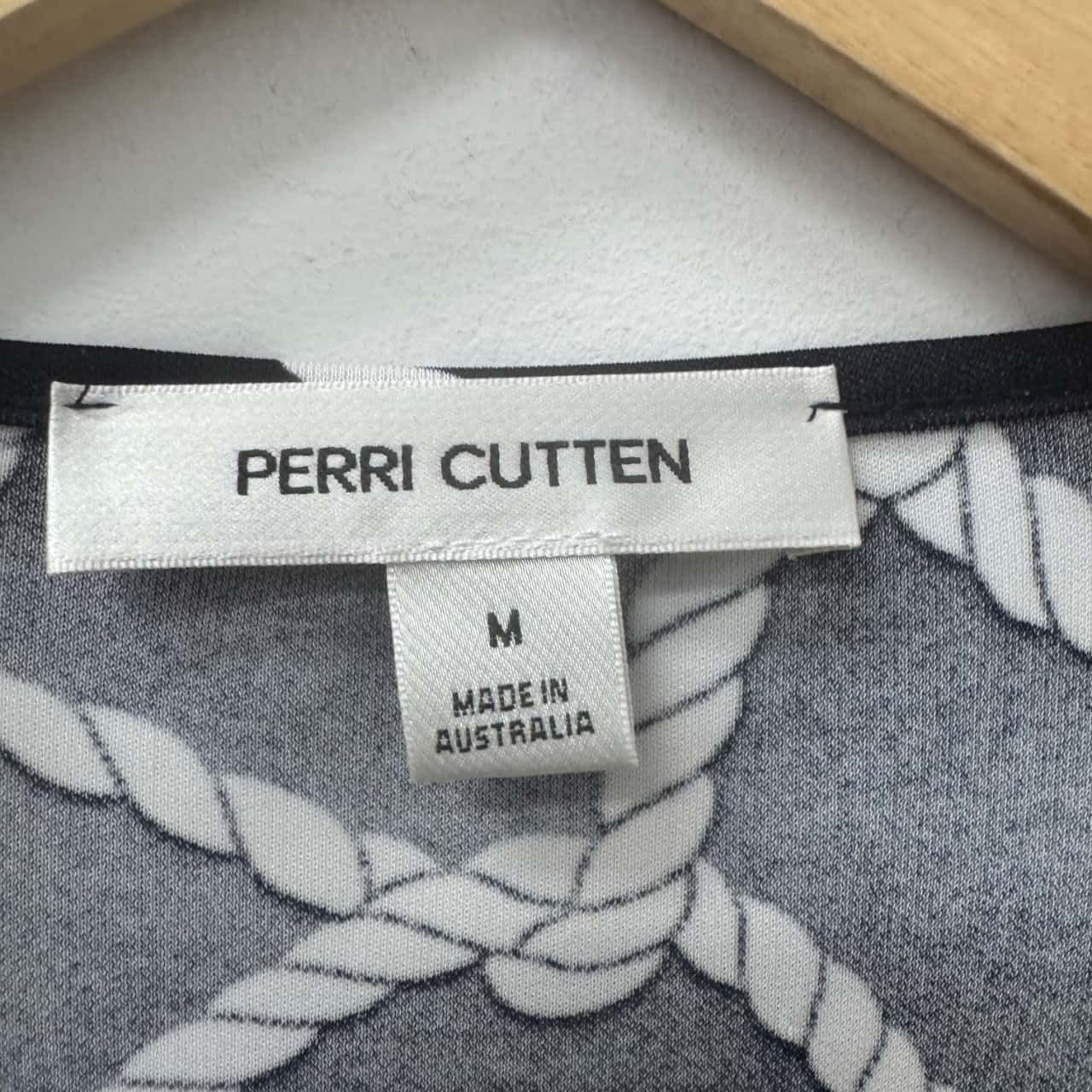 Perri Cutten Womens Size M Midi Dress Navy Blue / White