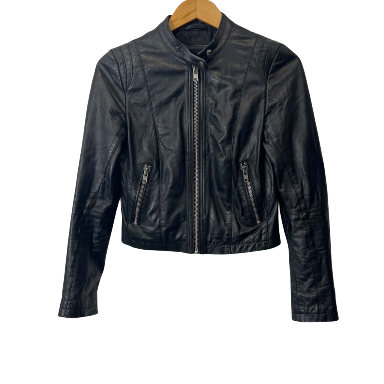 Barney’s Size 10 Leather Black Jacket (s)