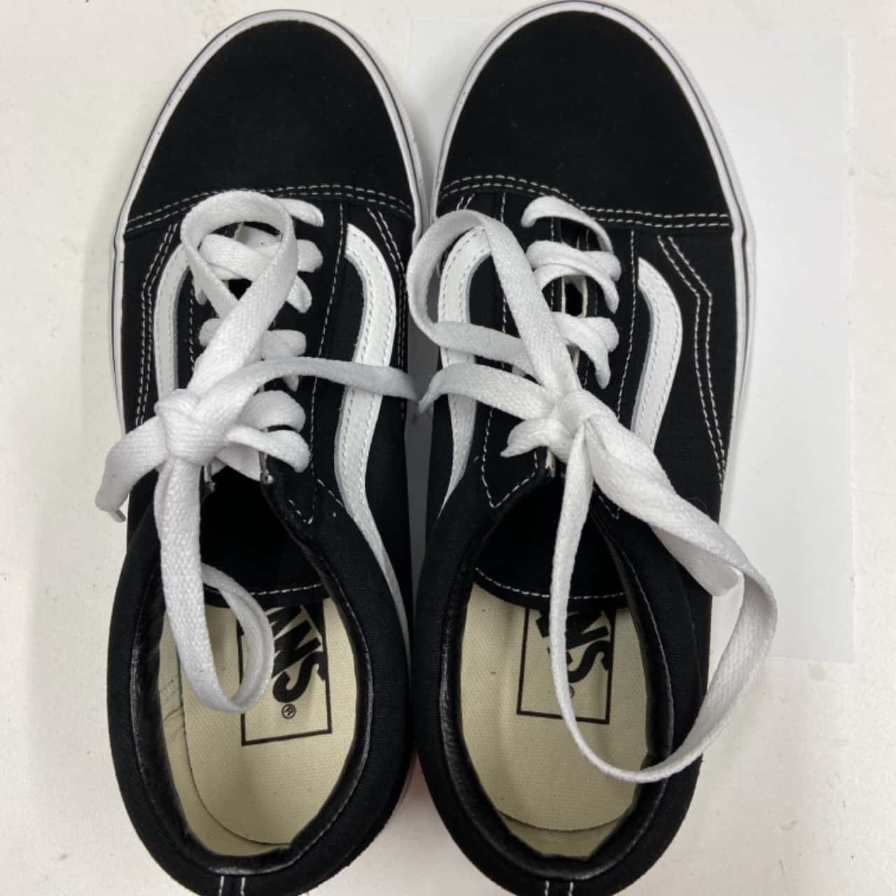 Vans Womens Size 7 Black / White (s)