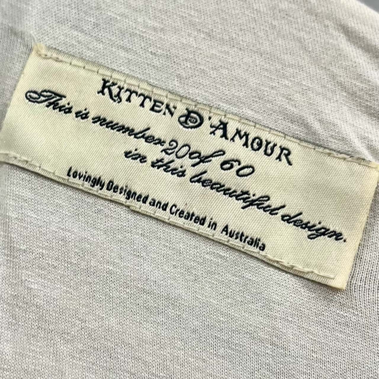 Kitten D’Amour Black White Stripe House/ Bicycle Pattern Dress Size 10