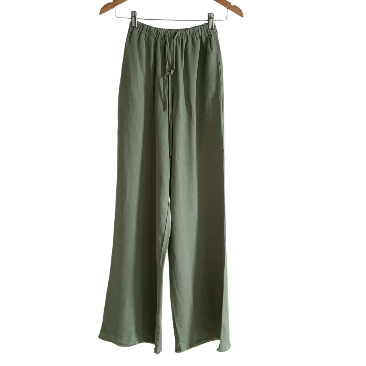 Brand New Mooloola Size 6 Wide Leg Green Linen Blend Pants(s)
