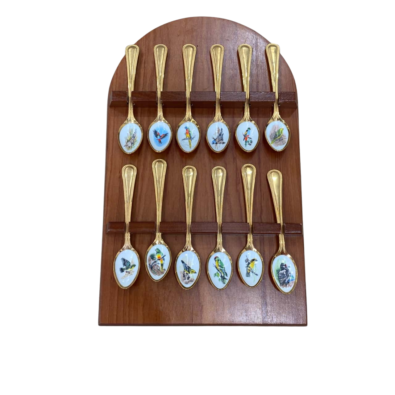 Vintage Set of 12 Gold Plated WWF Rare Birds of Australia Spoons(s)