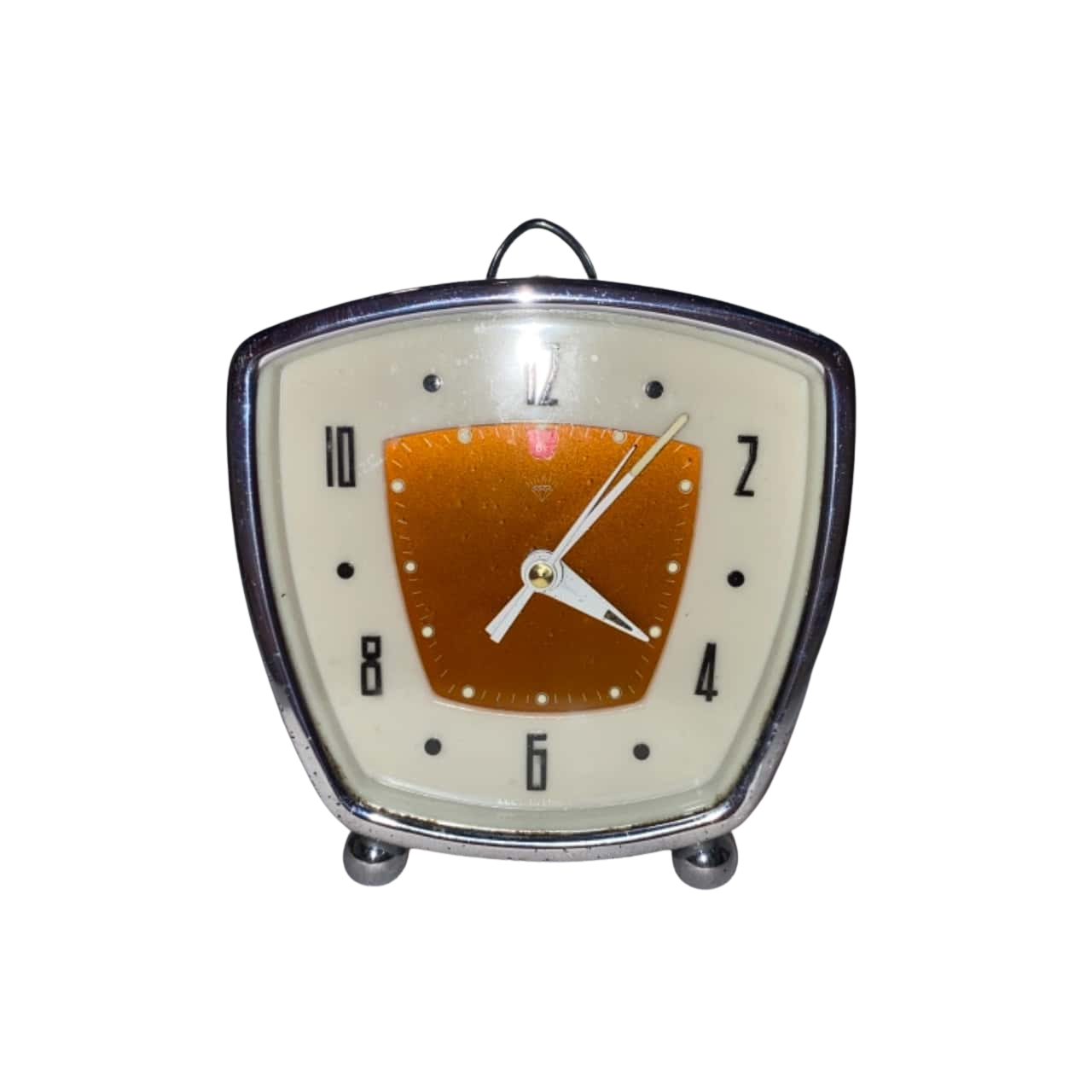 Vintage Orange Diamond Alarm Clock *Working* (s)