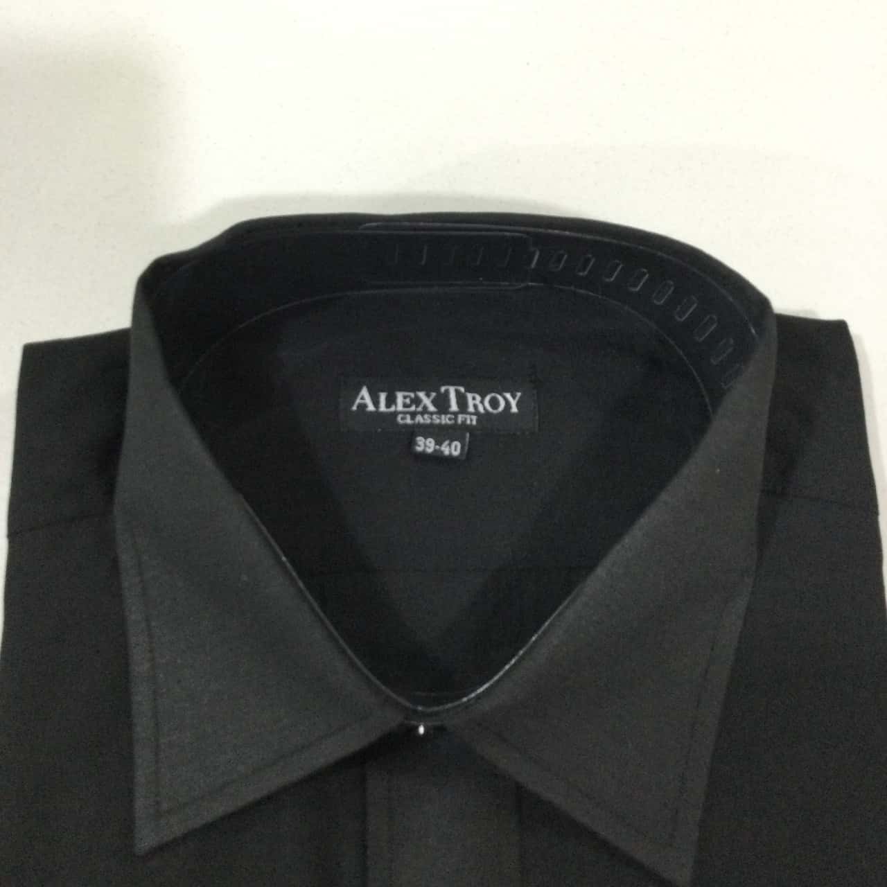 Alex Troy, Mens L/S Shirt, Size 39/40, Black