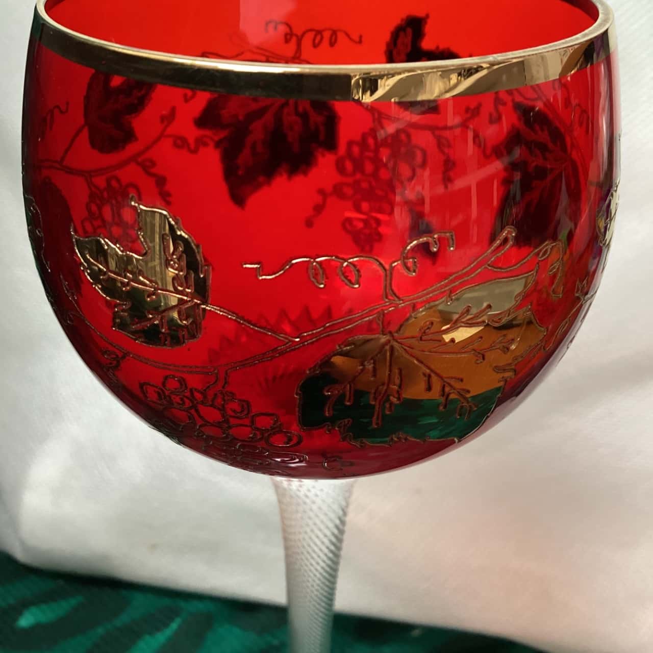 Bohemian Ruby Red Glasses (4)