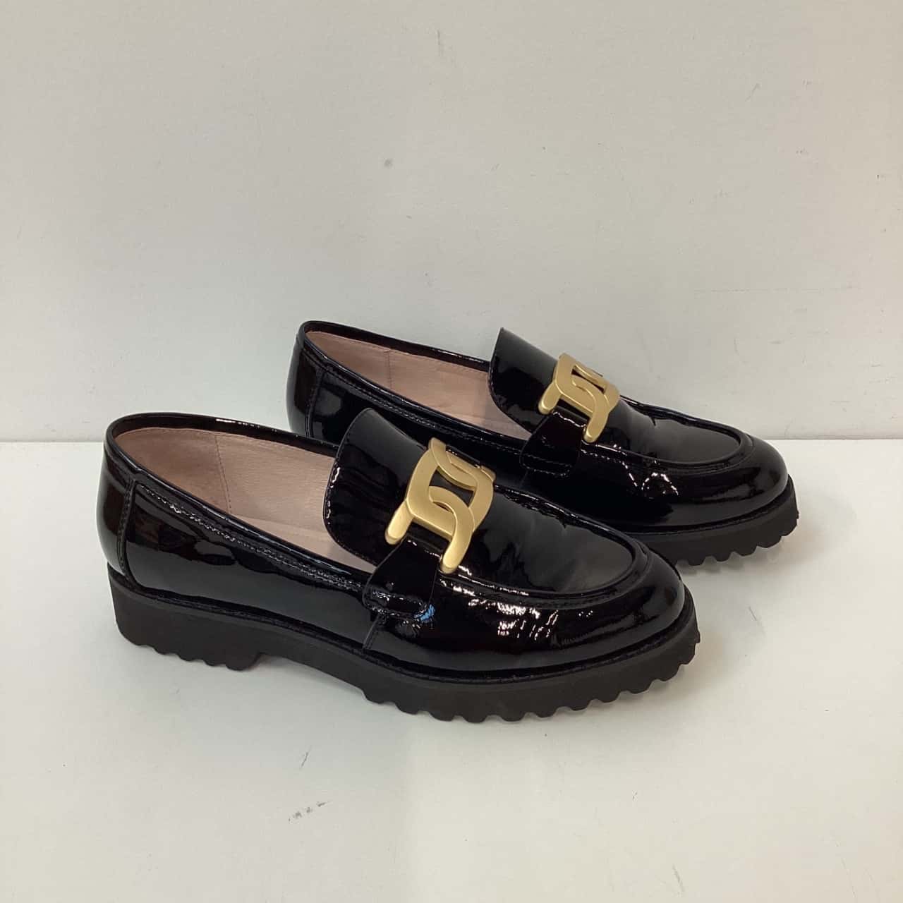 Filippo Raphael Leather Loafers Size 38 Black