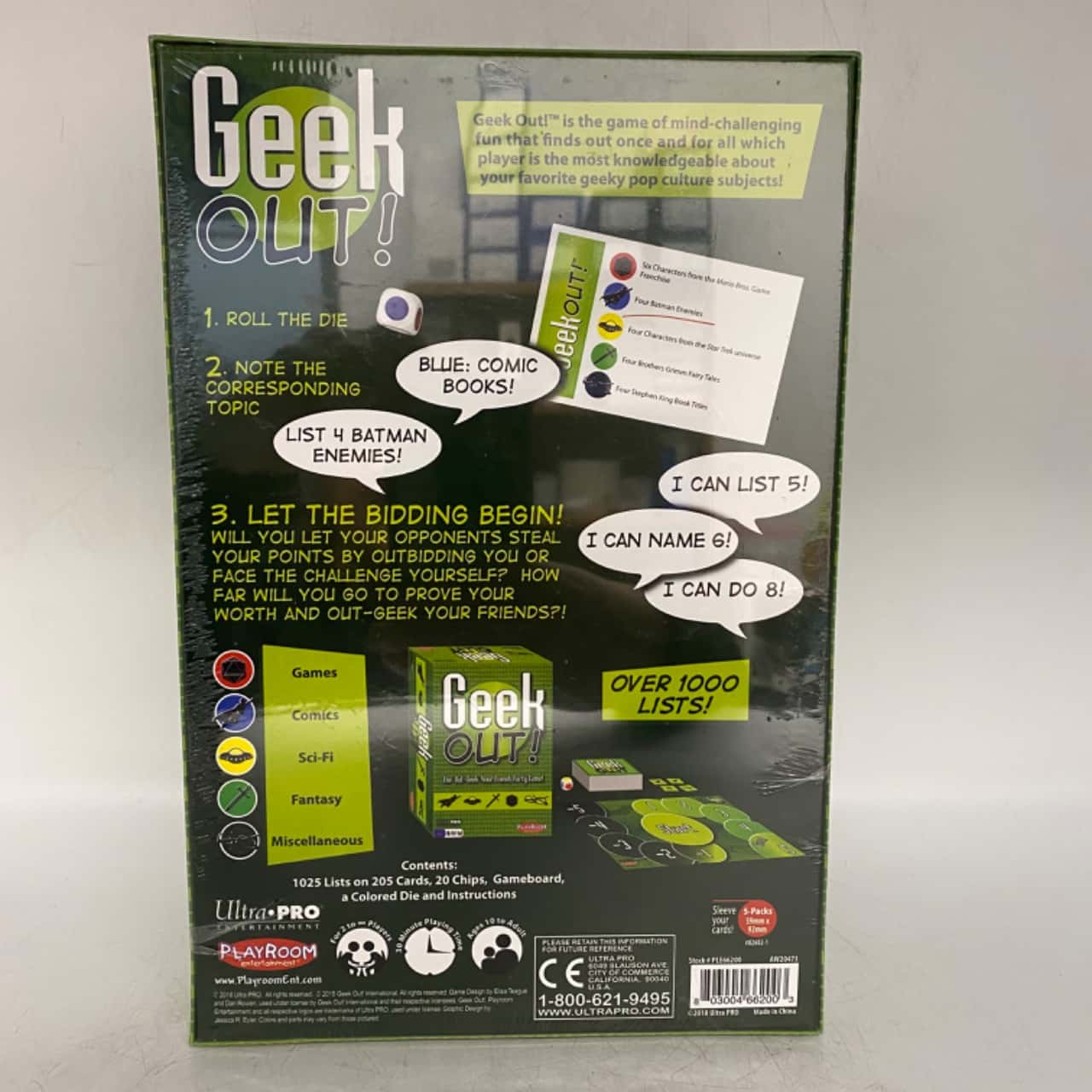 New Sealed Geek Out Board Game