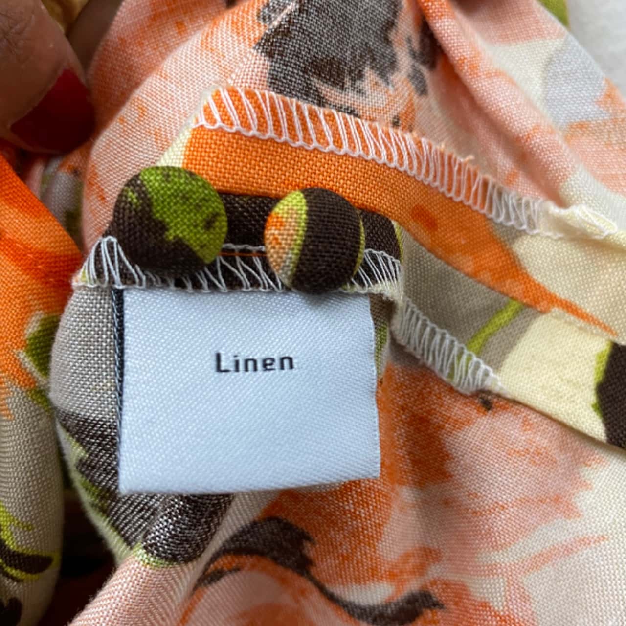 Sarissa Multicoloured Long Top with side split - 100% Linen