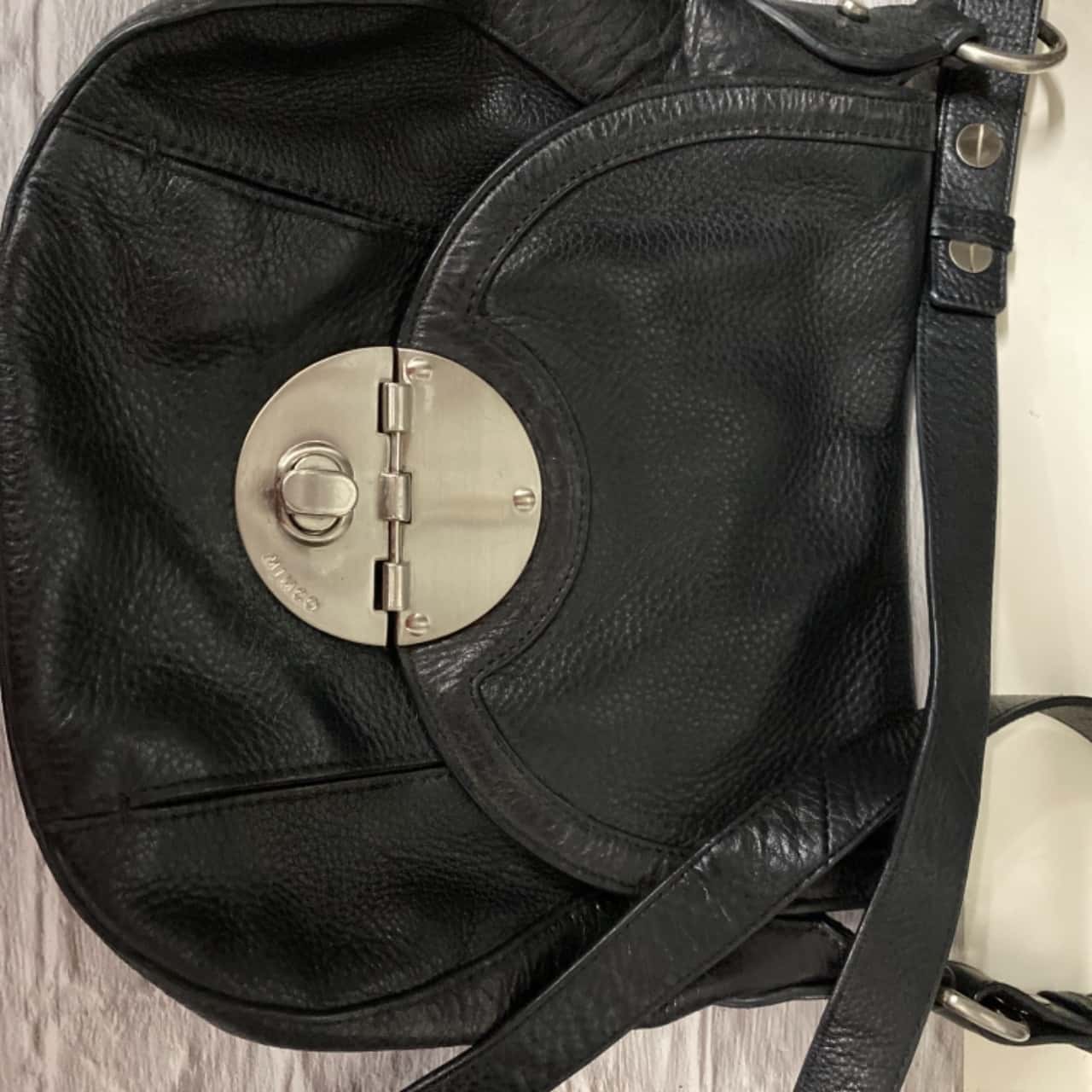 Mimco Black turn lock handbag (s)
