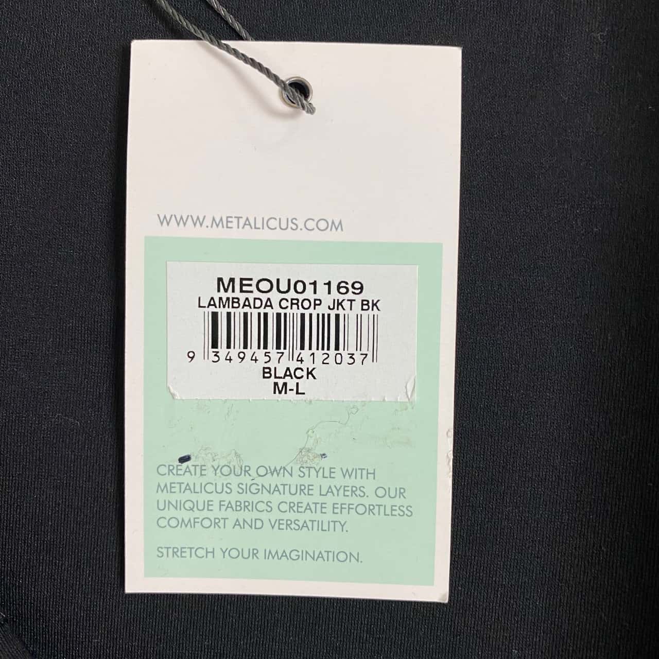 Metalicus Womens Size M/L Lambada Crop Jacket Black