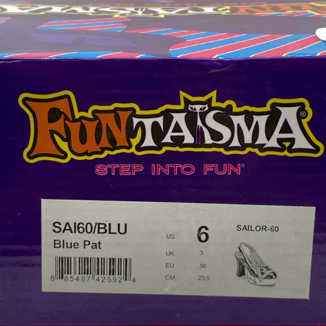 Funtasma Womens Sailor Heels Size 6US/3UK/36EU Blue / White (s)