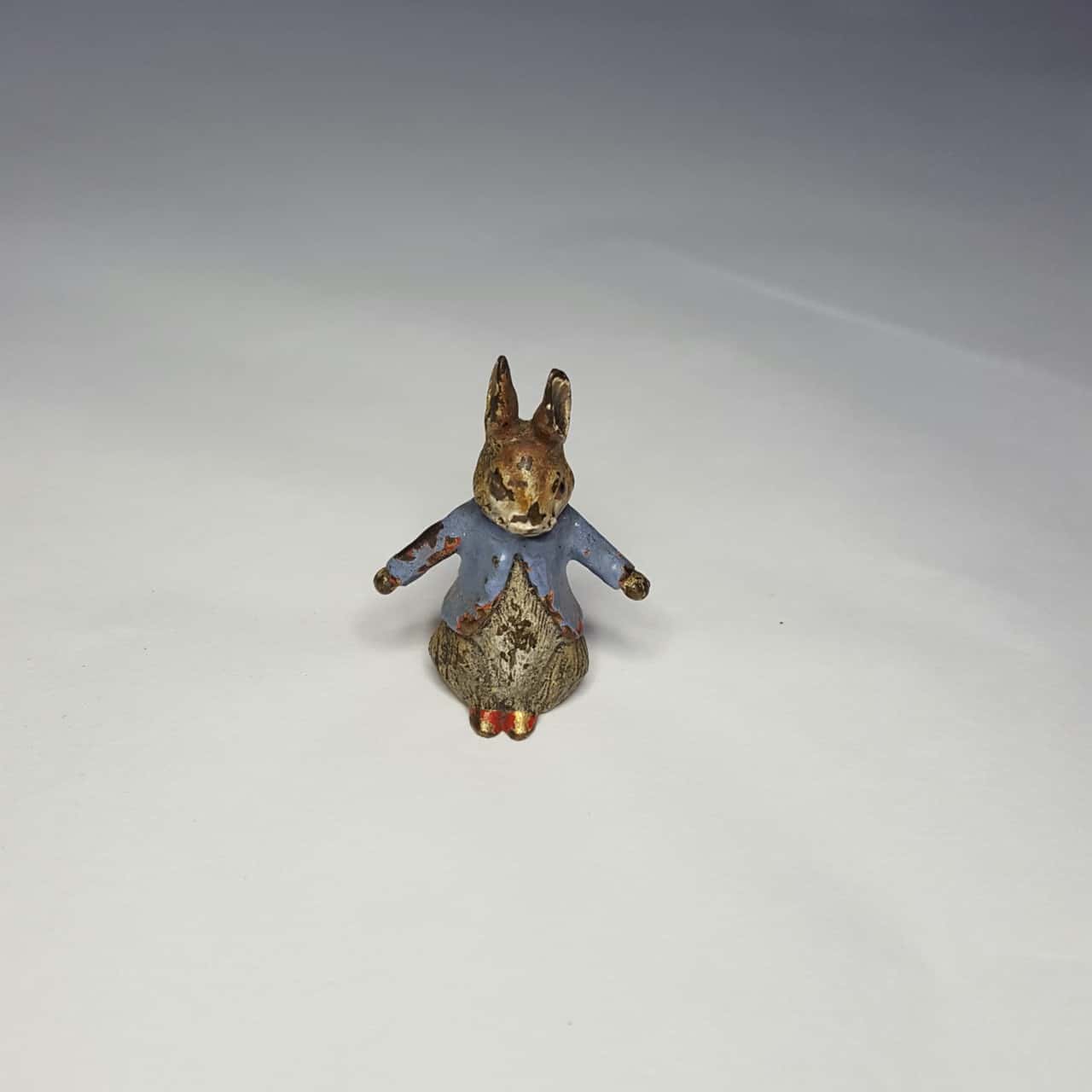 Miniature Peter Rabbit Cold Painted Bronze Circa:1933(s)