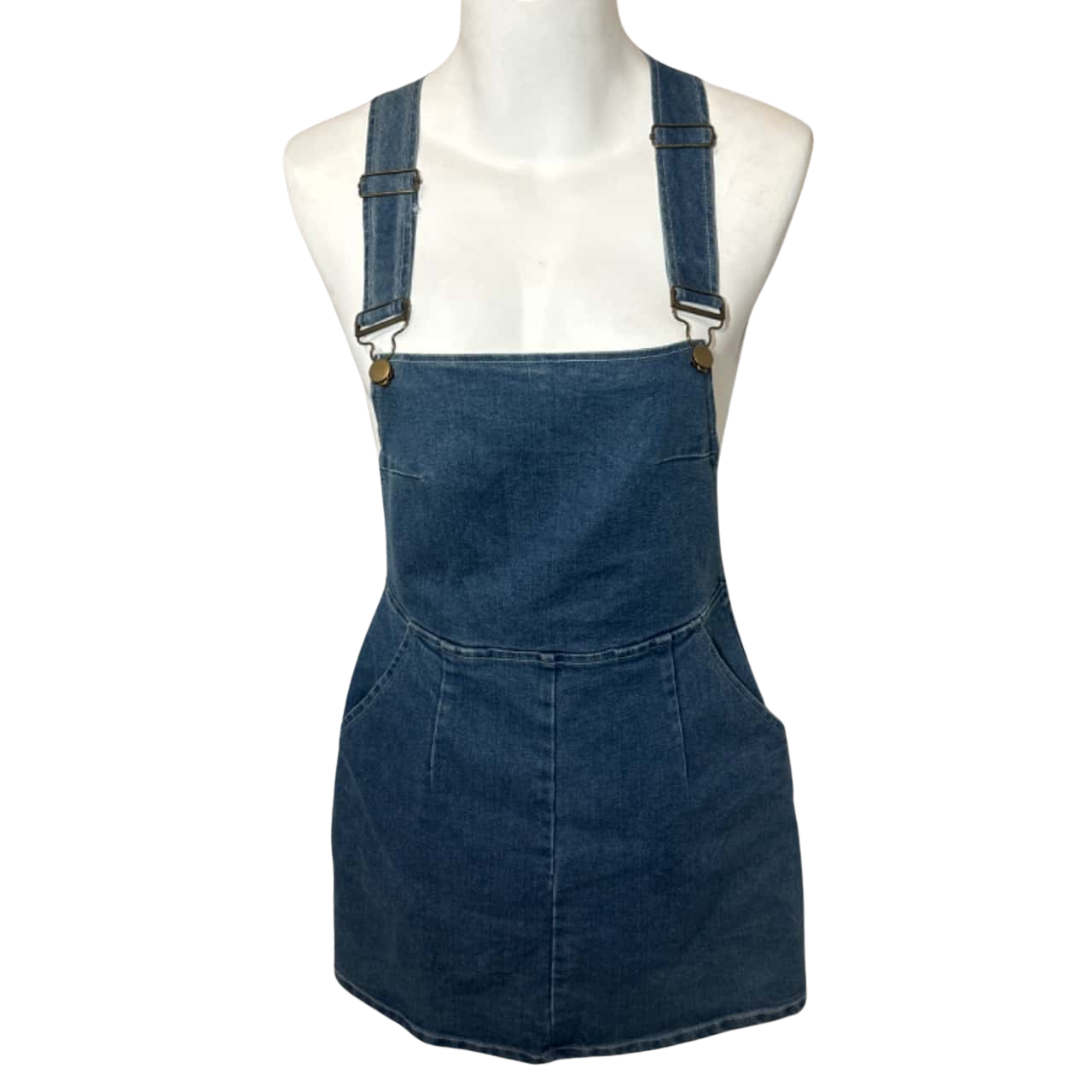 Subtitled Denim Overalls