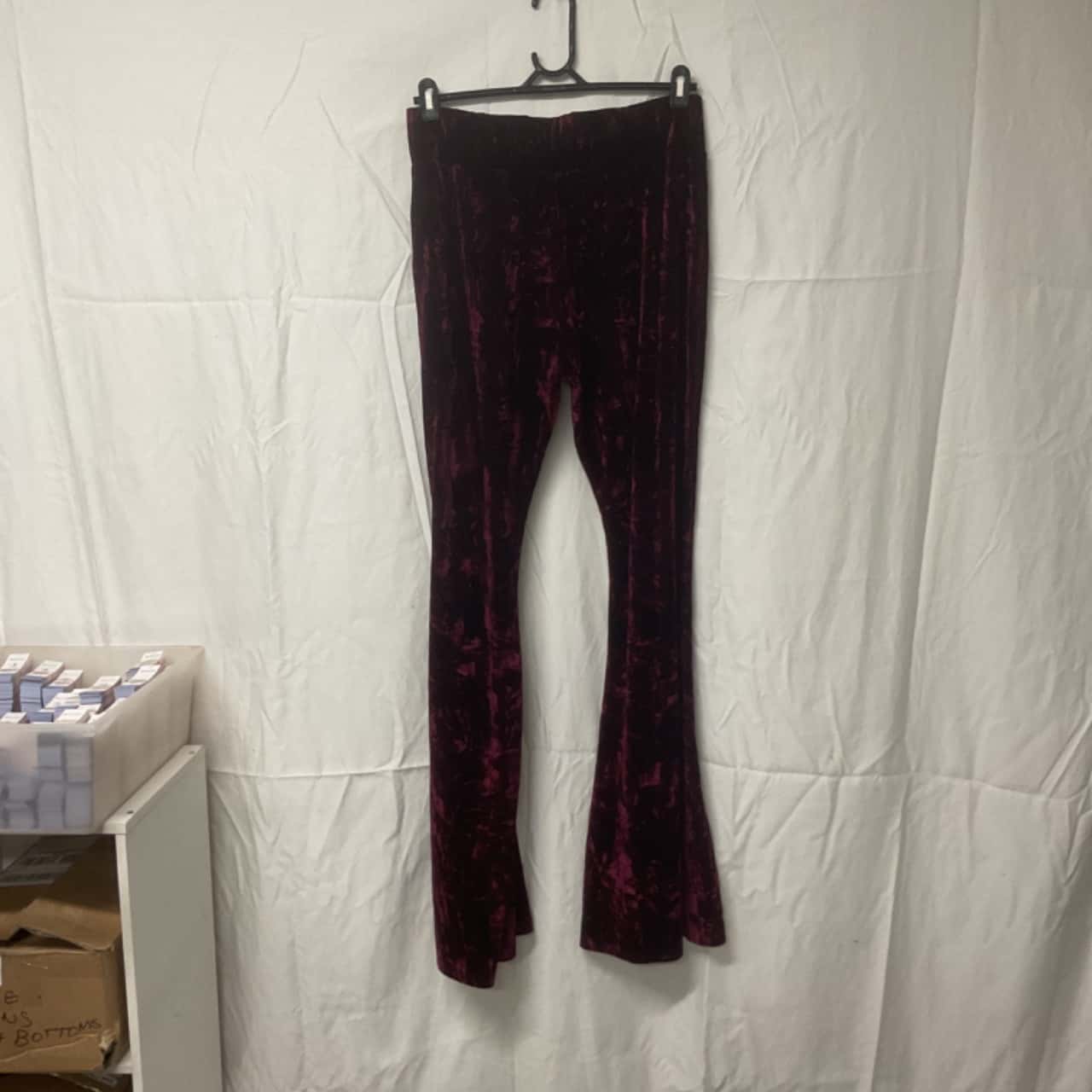 Women’s Killstar Size XL Flared Pants Maroon (s)
