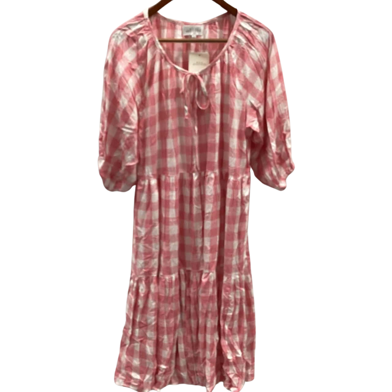 Bee Maddison pink checkered maxi dress RRP $130 [A](s) - New With Tags ...