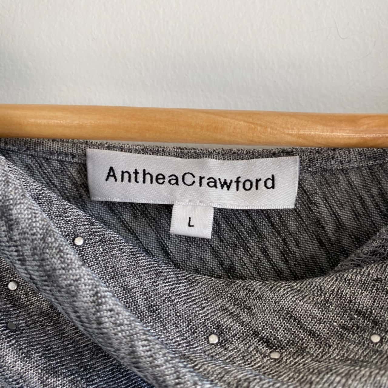 Anthea Crawford Grey Cowl neck top Size 12 / L (s)
