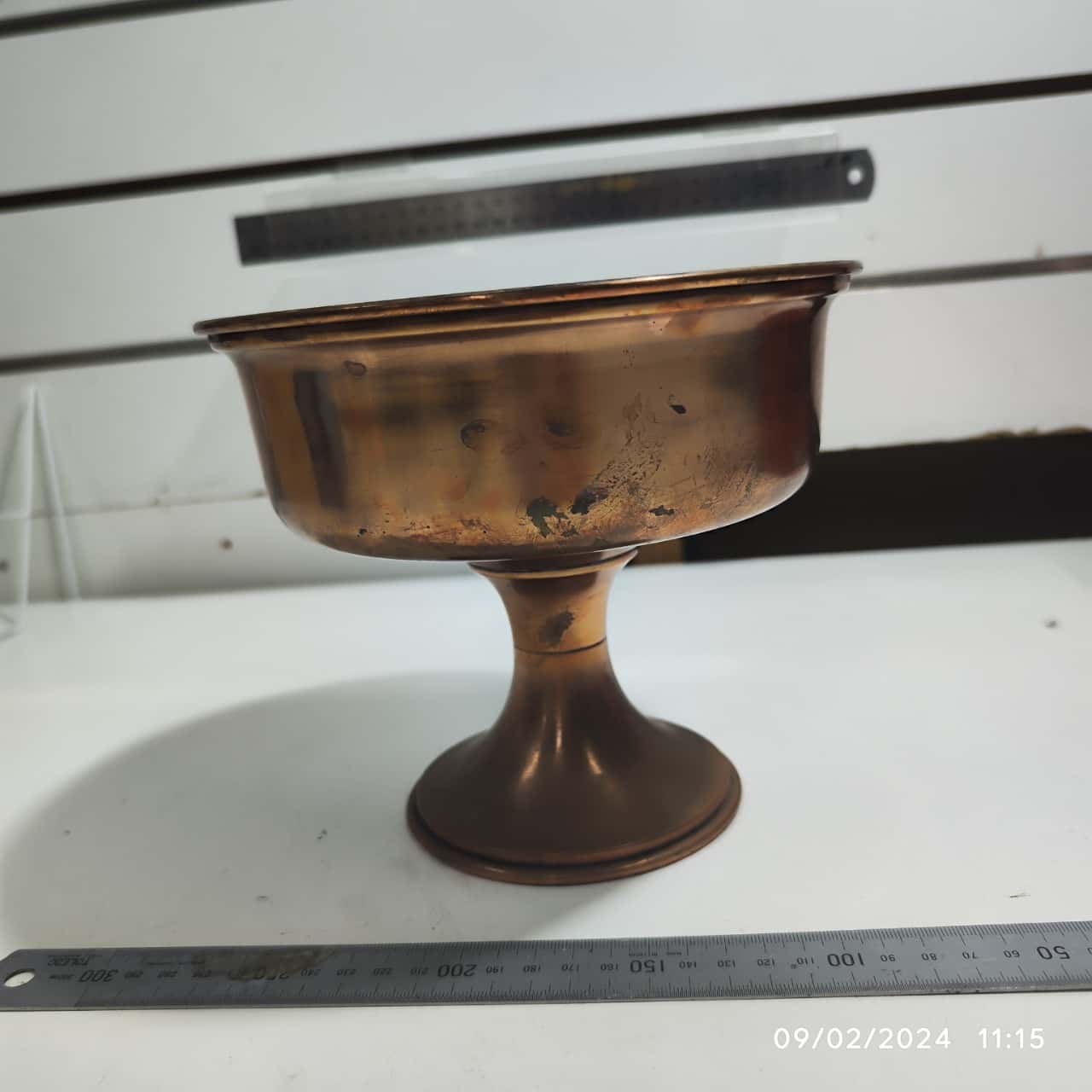 Solid Copper Footed Bowl