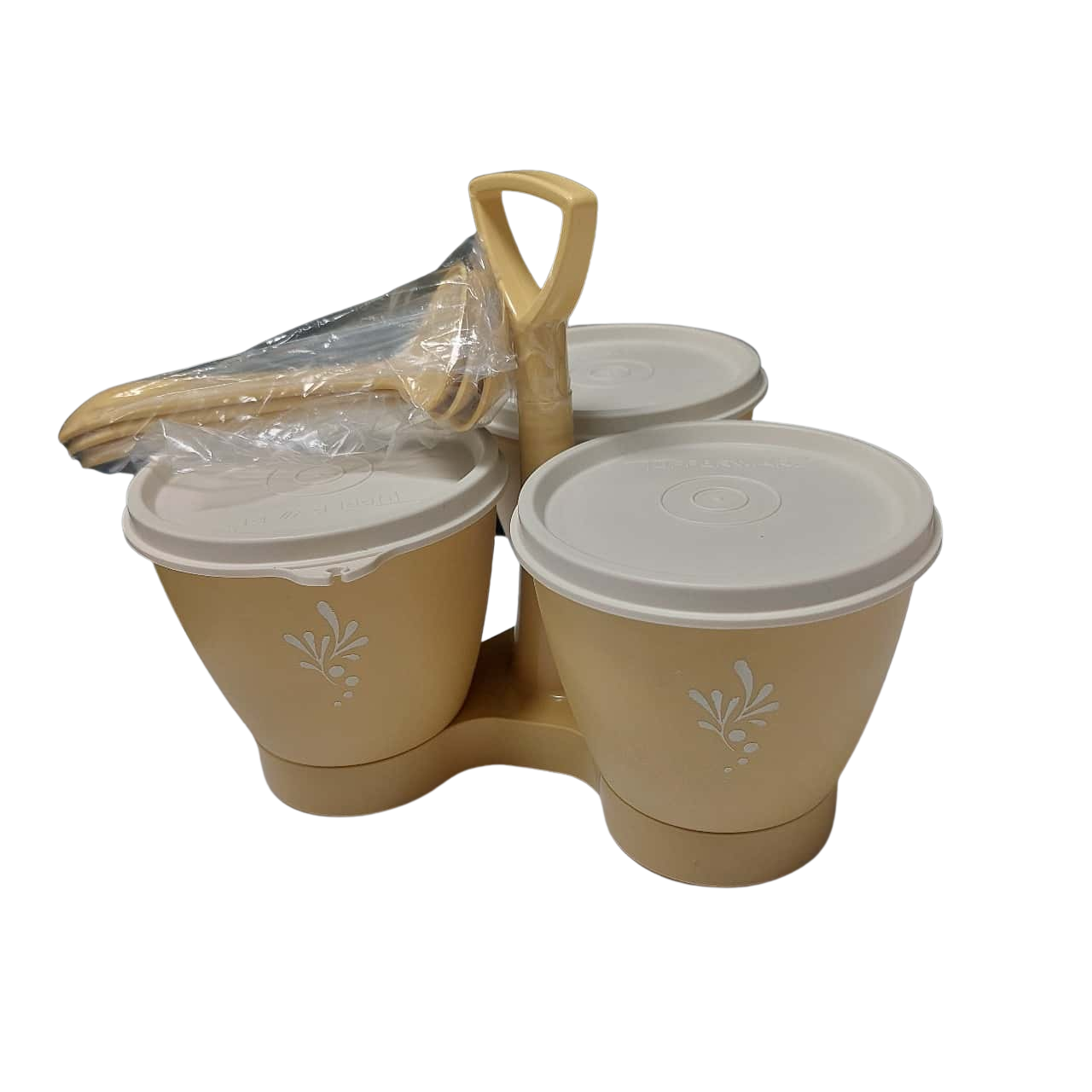 Vintage Tupperware condiment caddy