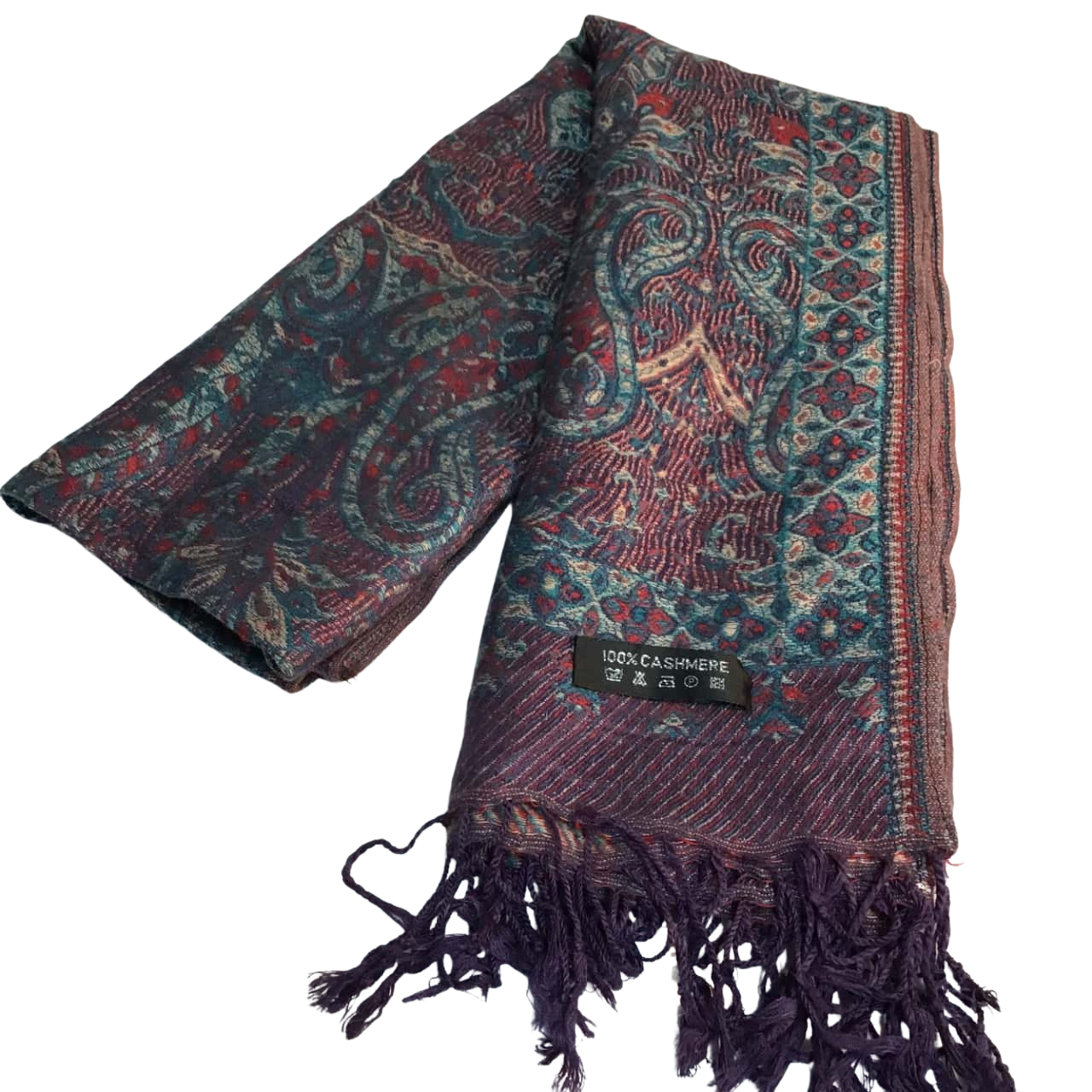 Womens Cashmere Beige / Blue / Red Scarf(s)