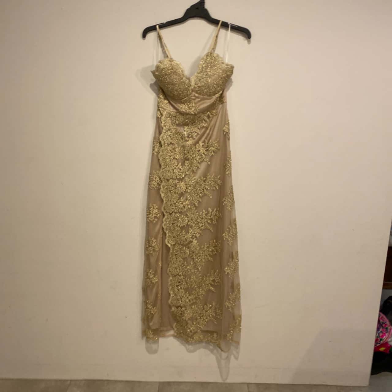 Shareen Size 10 Cocktail Dress Champagne (s)