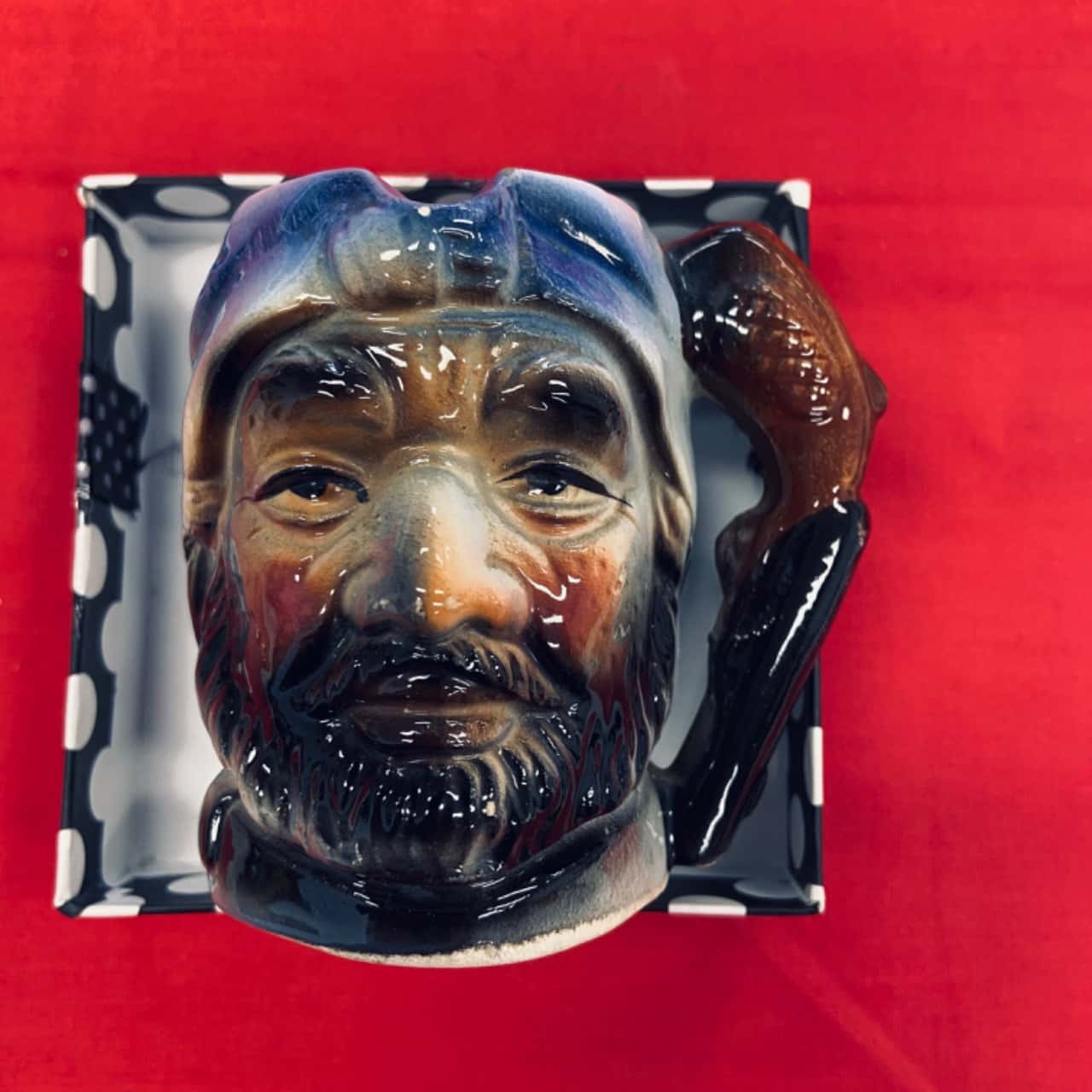 Vintage Toby Style Pirate Face Pottery Stein