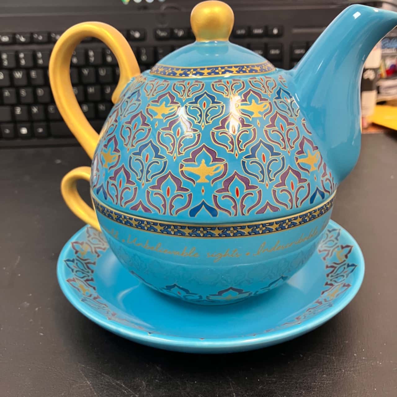 Disney Aladdin "The Musical" Teapot, Cup and Saucer Set