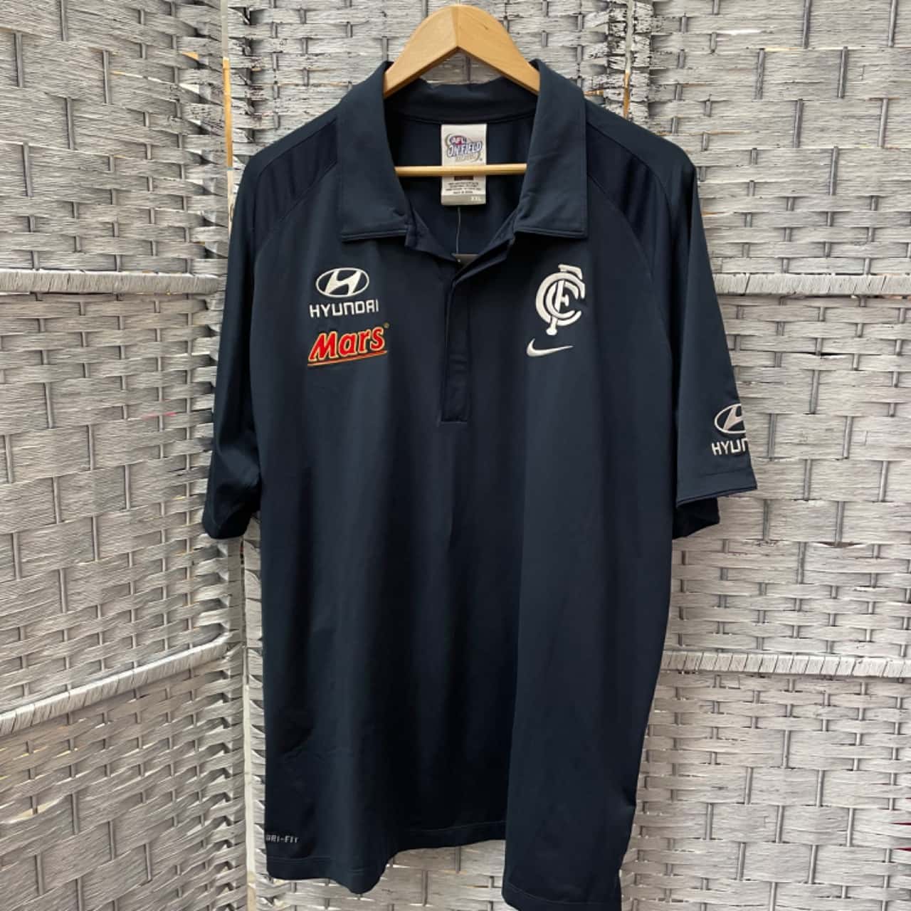 AFL Nike Mens Size XXL Blue Carlton Polo(s)