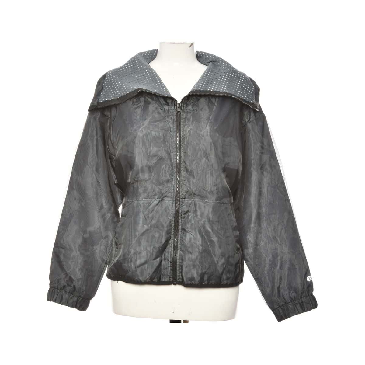 Champion Womens Size L Hood Windbreaker Grey (s)