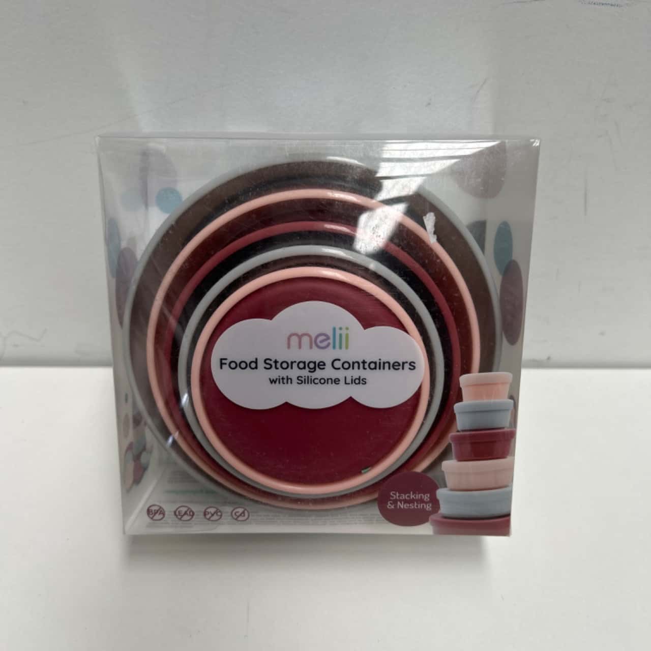 NEW - Melii food storage containers with silicone lids (s)