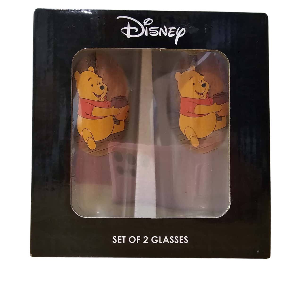 Disney 2pk Winnie The Pooh Glasses 325ml