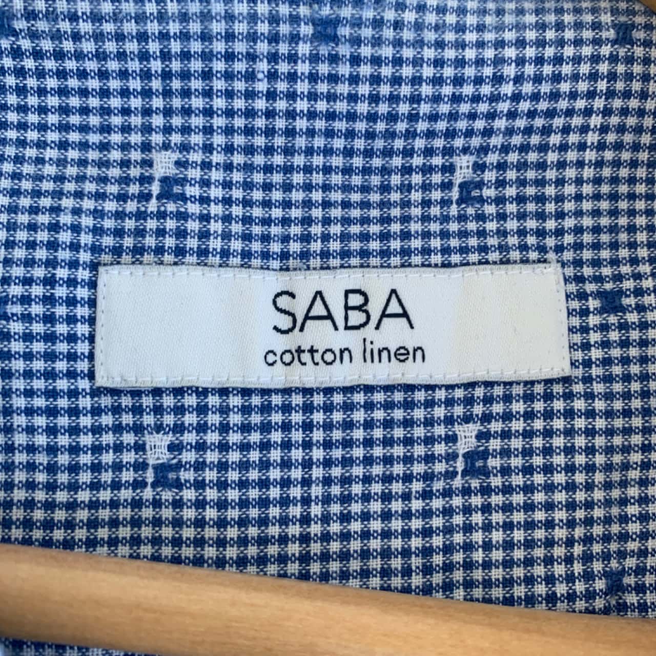 Saba Mens Large Blue Linen-Blend Shirt(s)