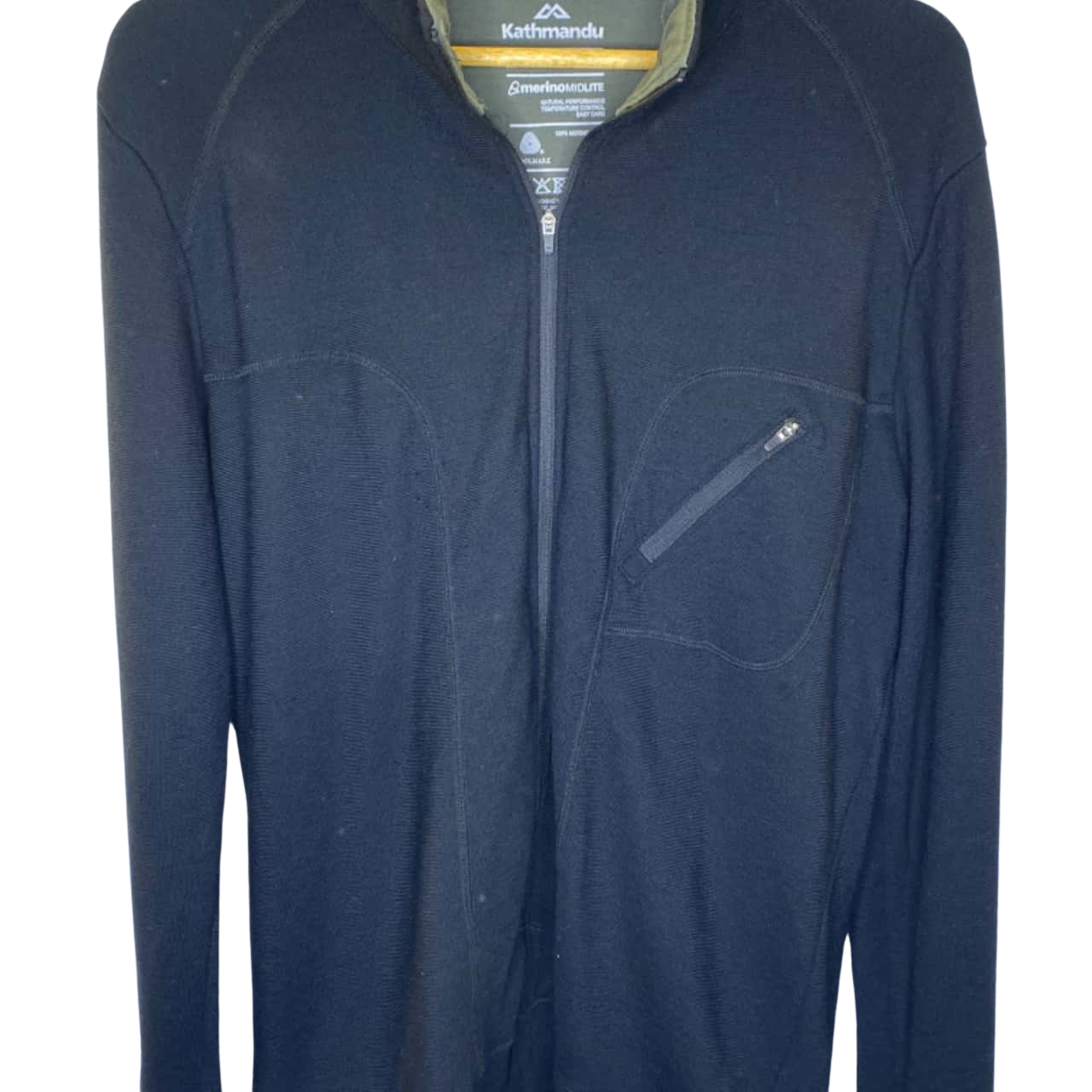 Kathmandu Mens Merino Jacket Size M Black (s)