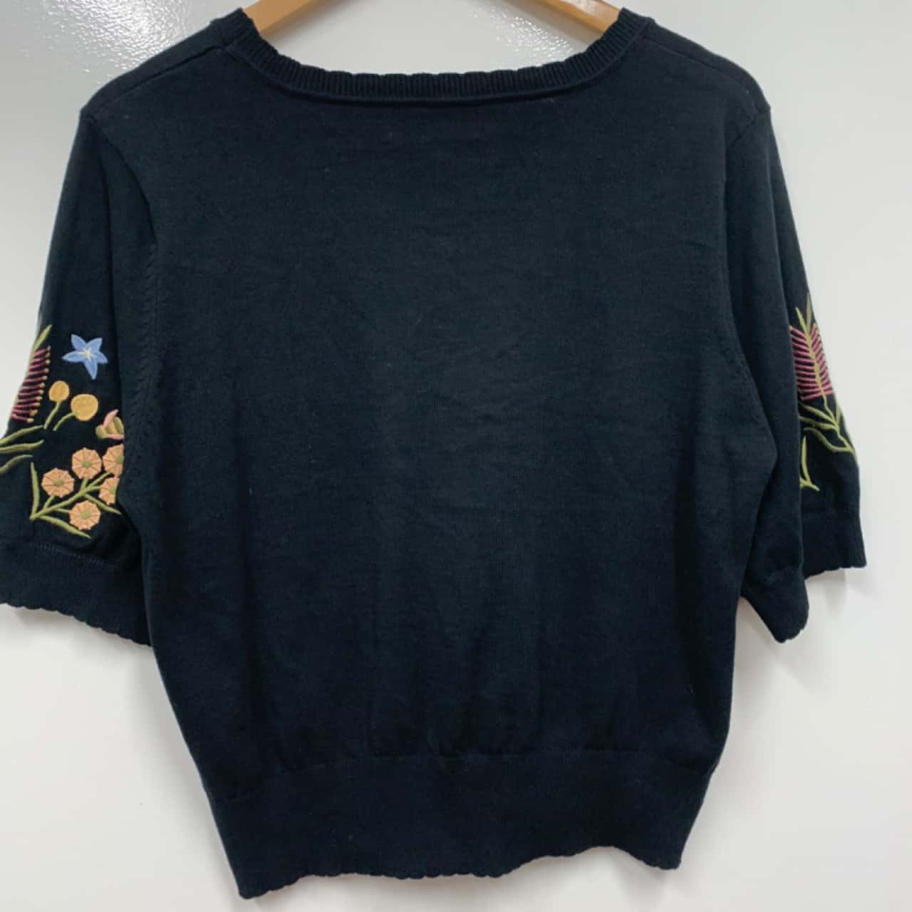 Princess Highway ,Women's Jumper, Black , Sleeve Emboss, Size 14(s)