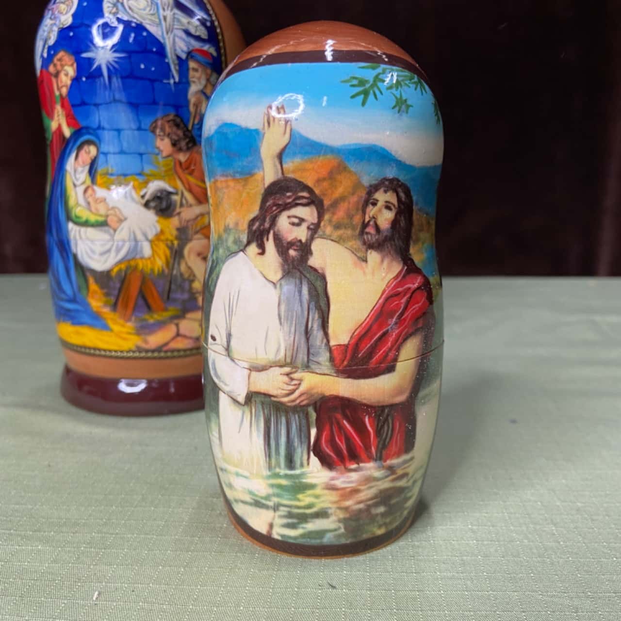 Wooden Life of Jesus Nativity Nesting Dolls (s)