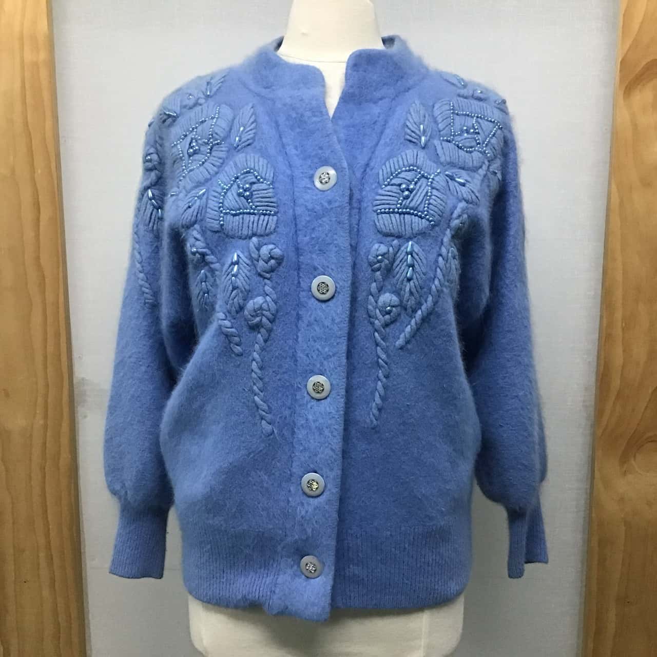 Unbranded, Vintage angora jacket, (damaged buttons), Size 12(s)