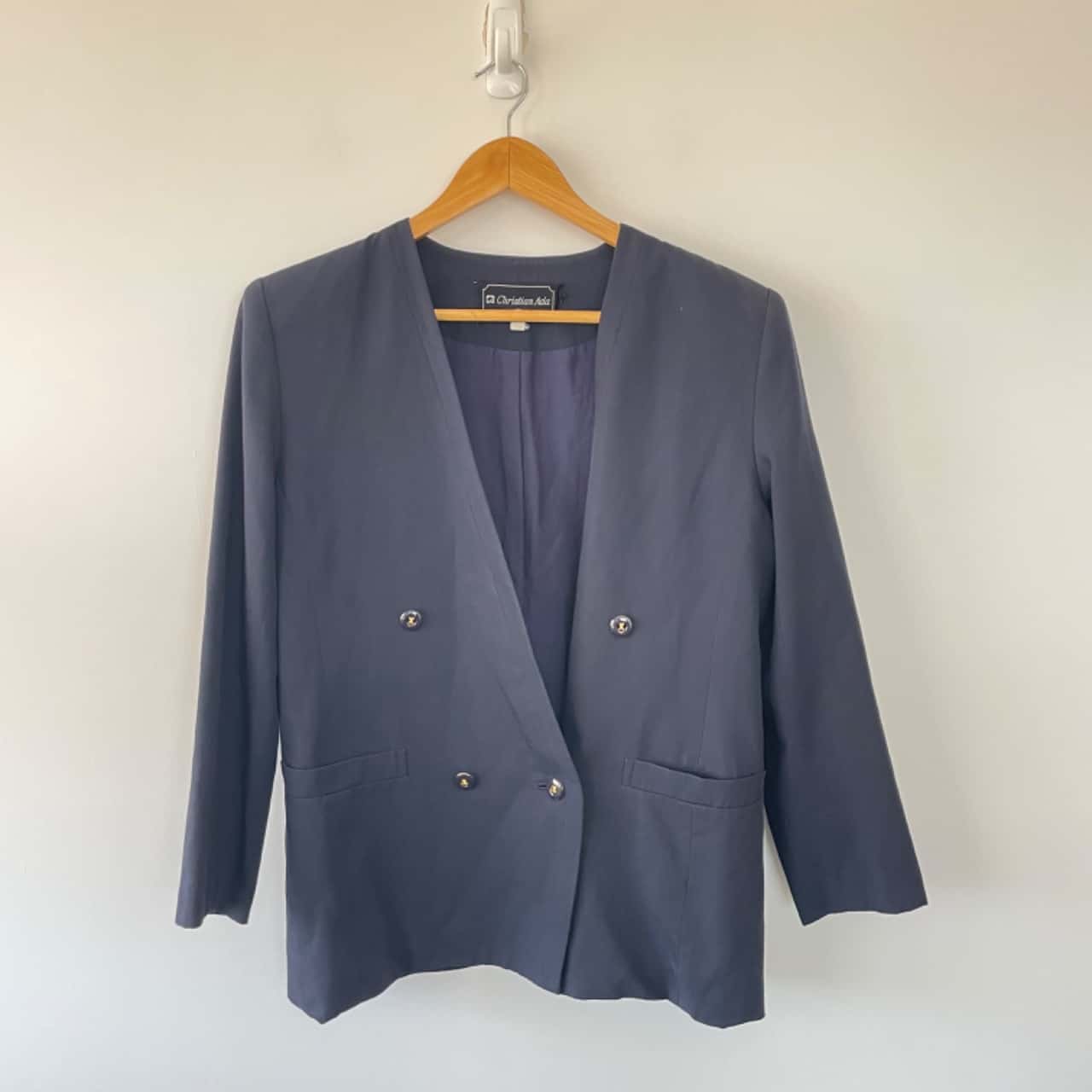 Vintage Christian Ada Navy Blue Blazer Size 11AR