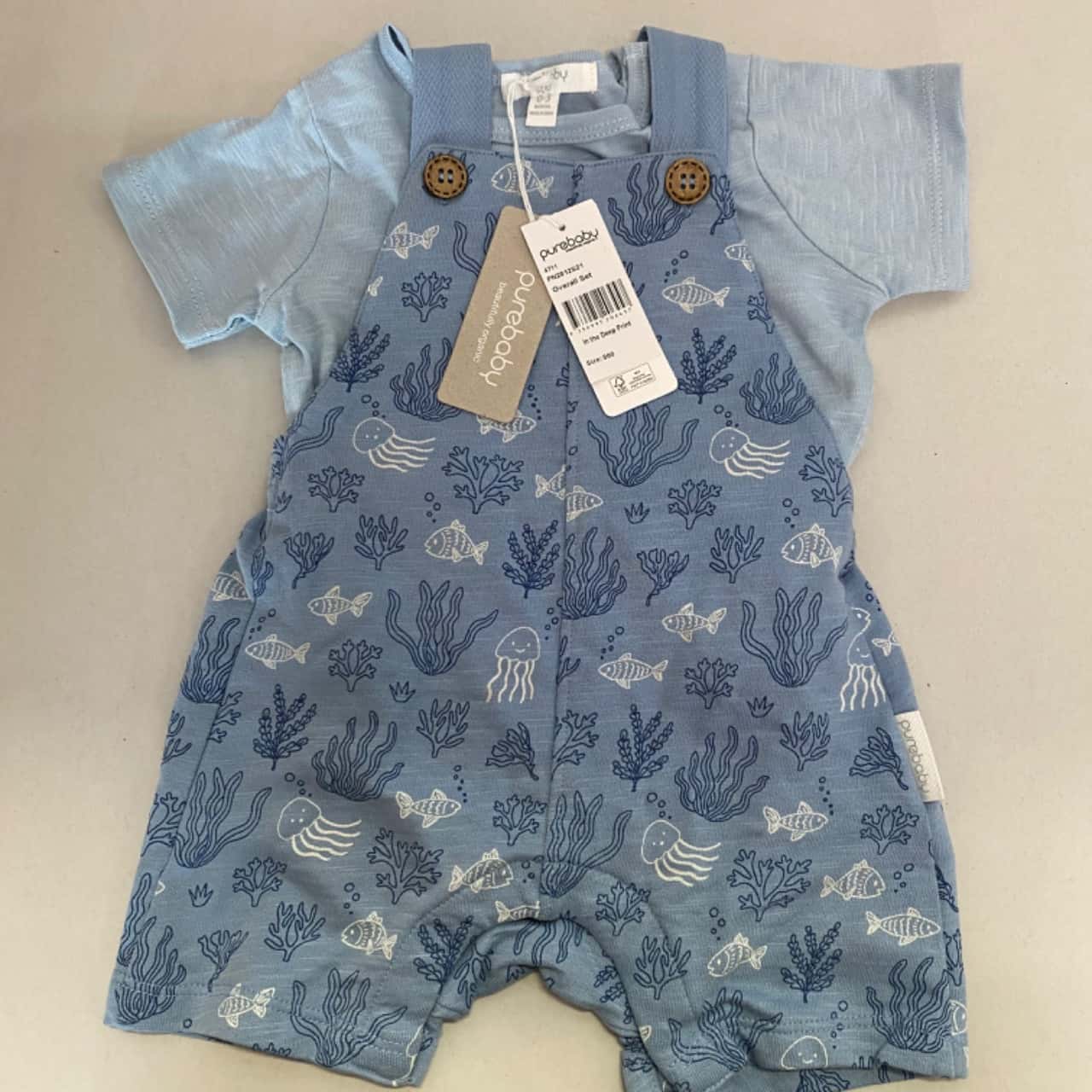 Purebaby Kids Size 000 Sets Blue (s)