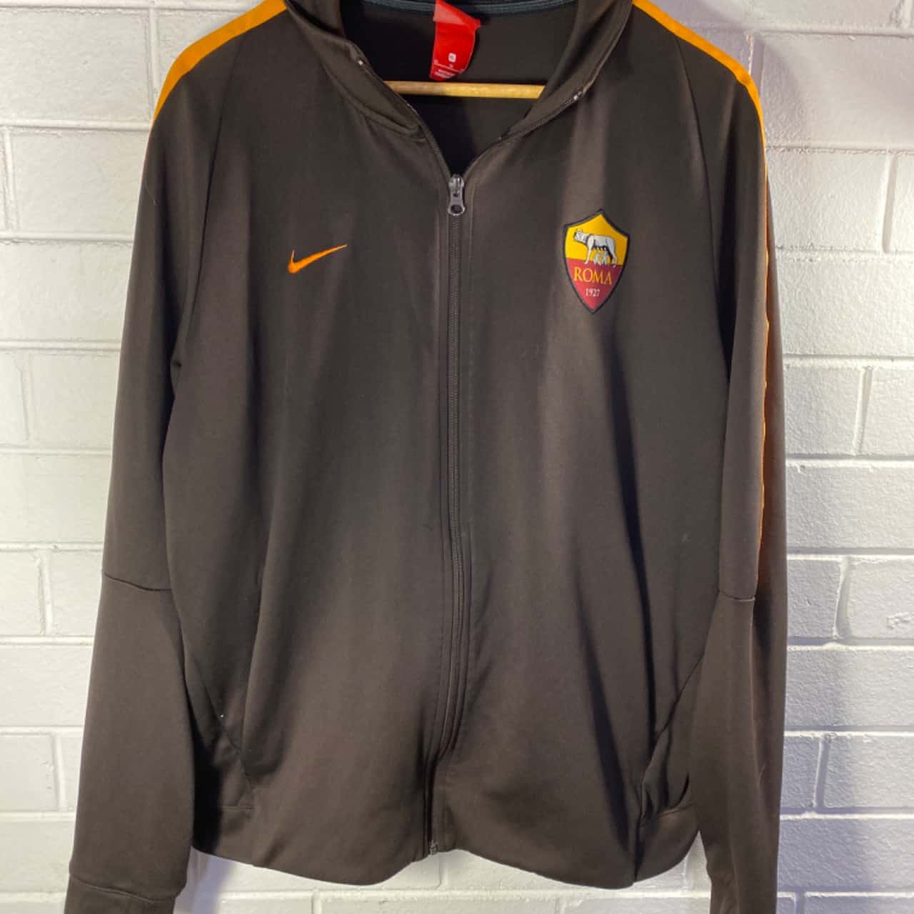 Nike Mens AS Roma Jacket Size XL Brown / Gold (s)
