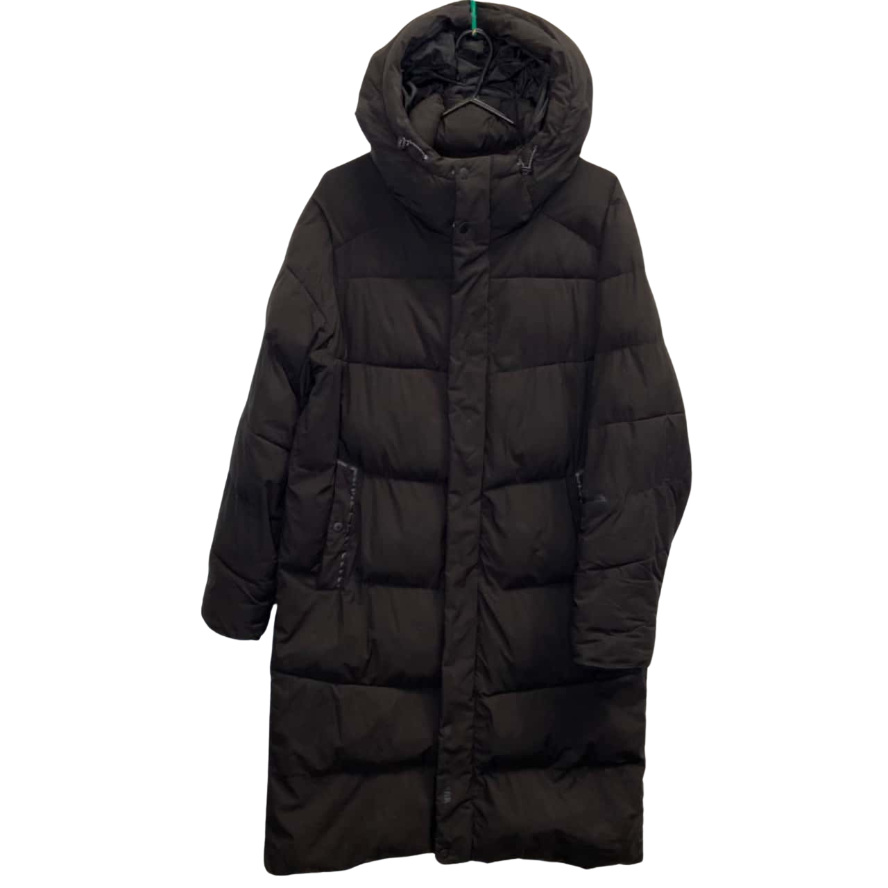 Denmark Hummel Unisex Size M Longline Puffer Jacket Black